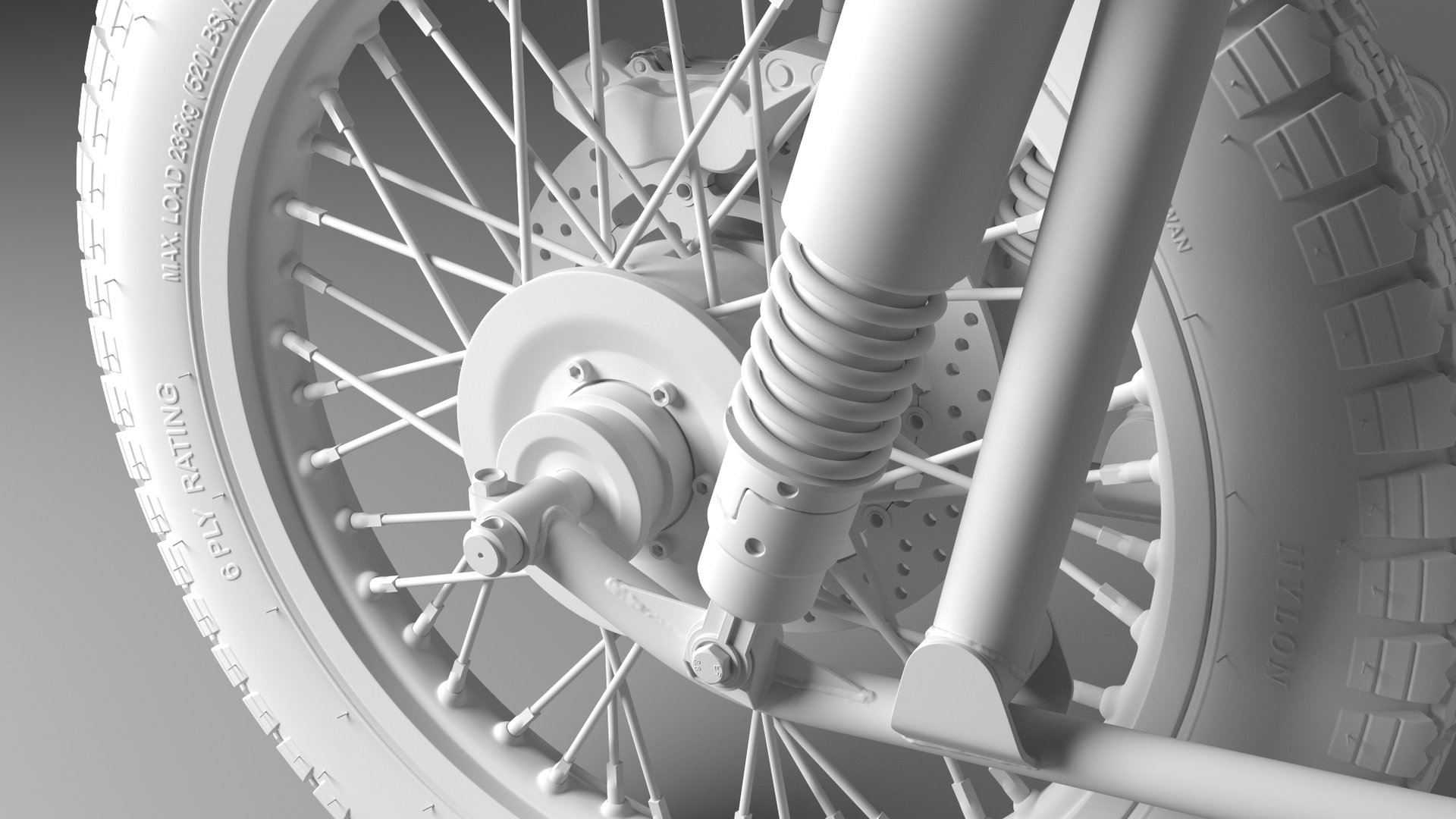 ArtStation - Ural Motorbike front wheel - close up