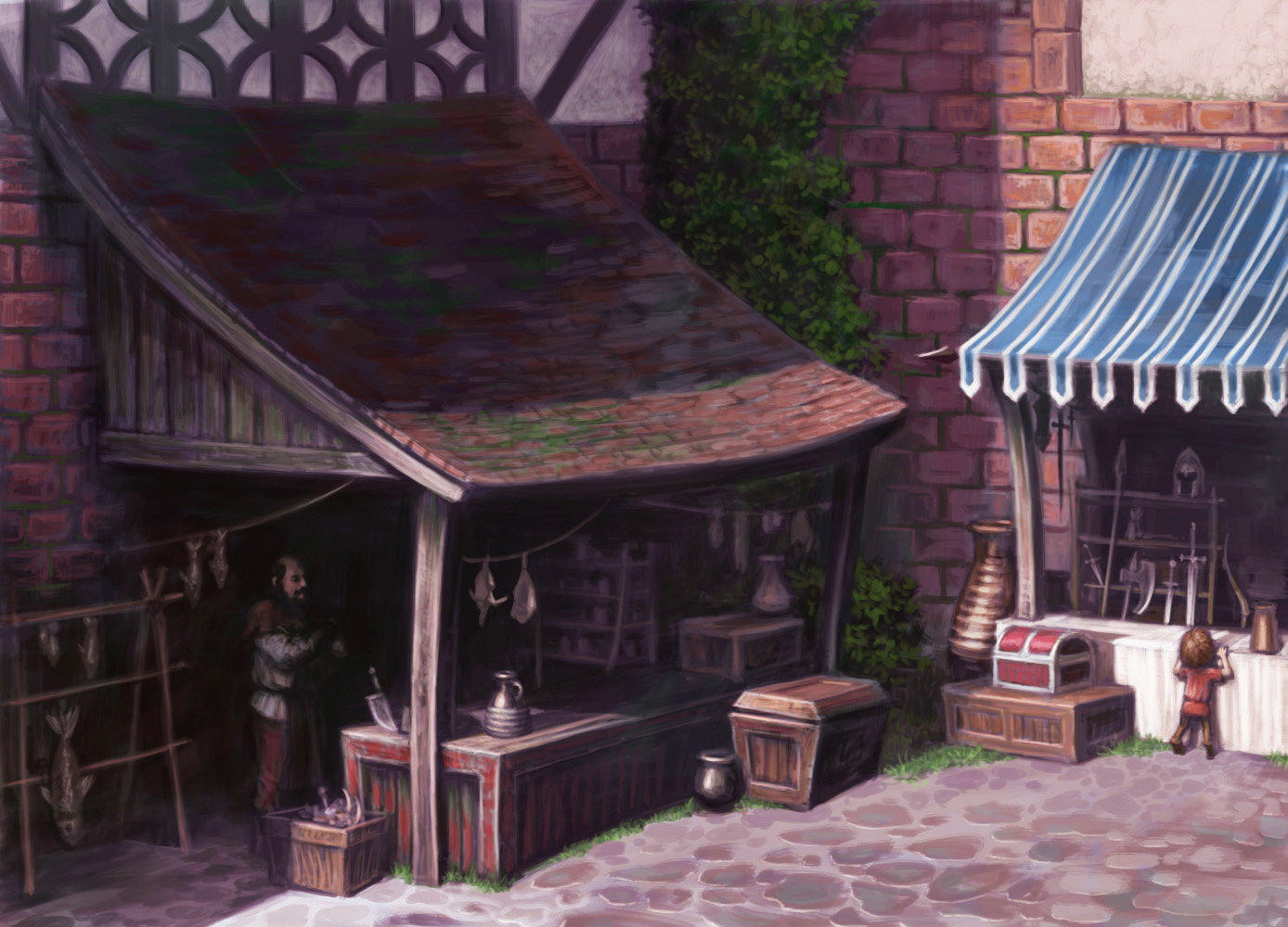 ArtStation - Market stall