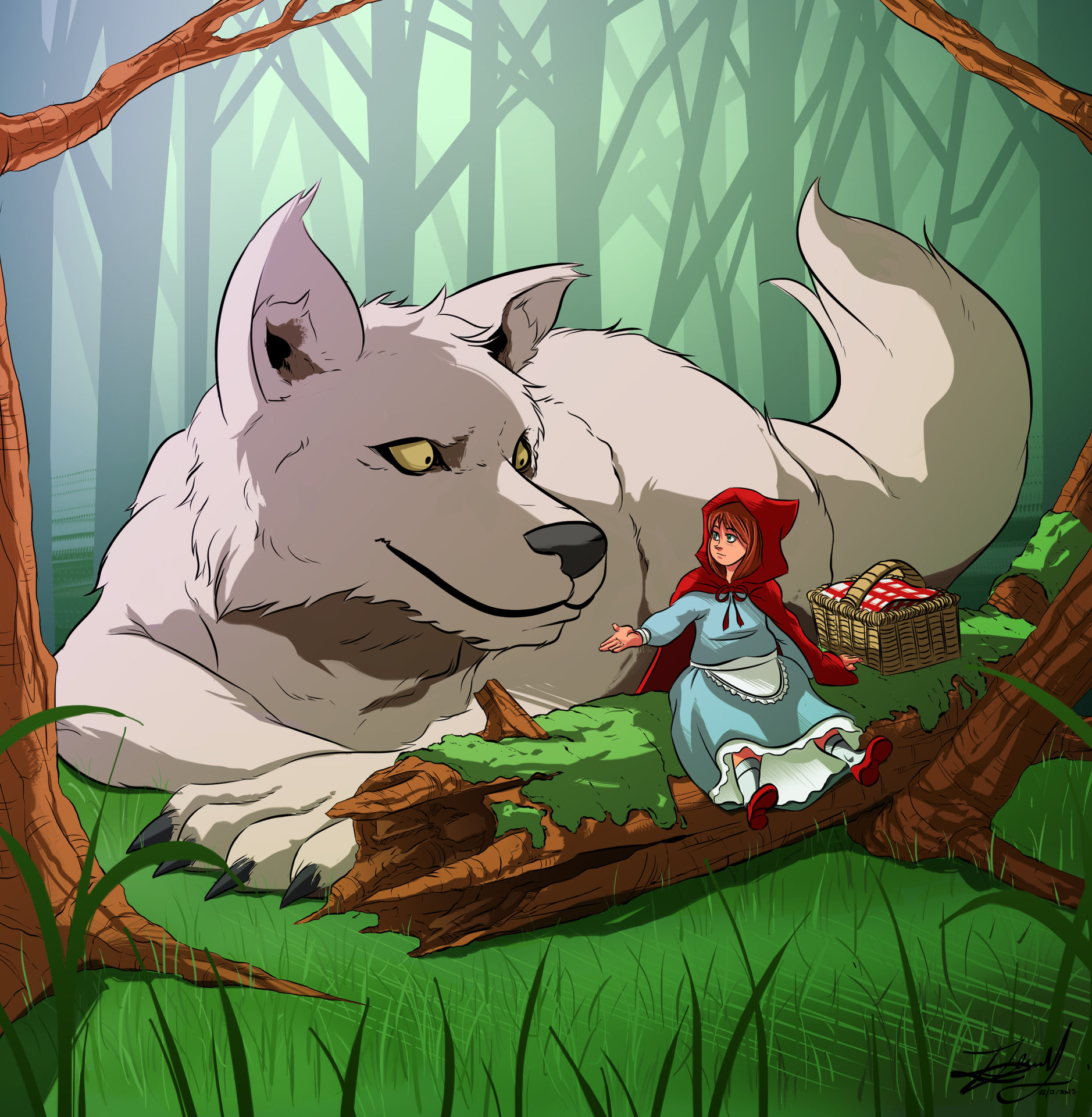 ArtStation - Little Red and Big Bad