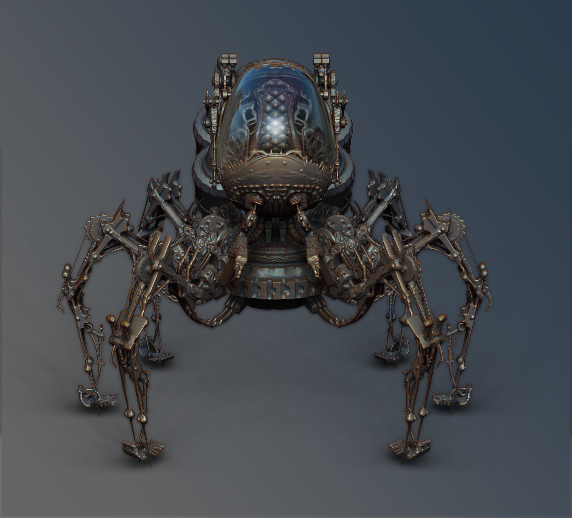 Steampunk Spider Robots