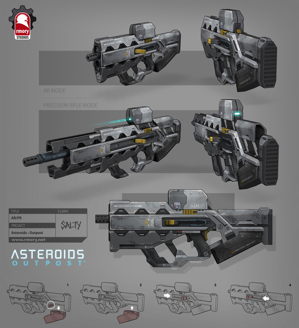 ArtStation - Asteroids: Outpost - Assault Rifle