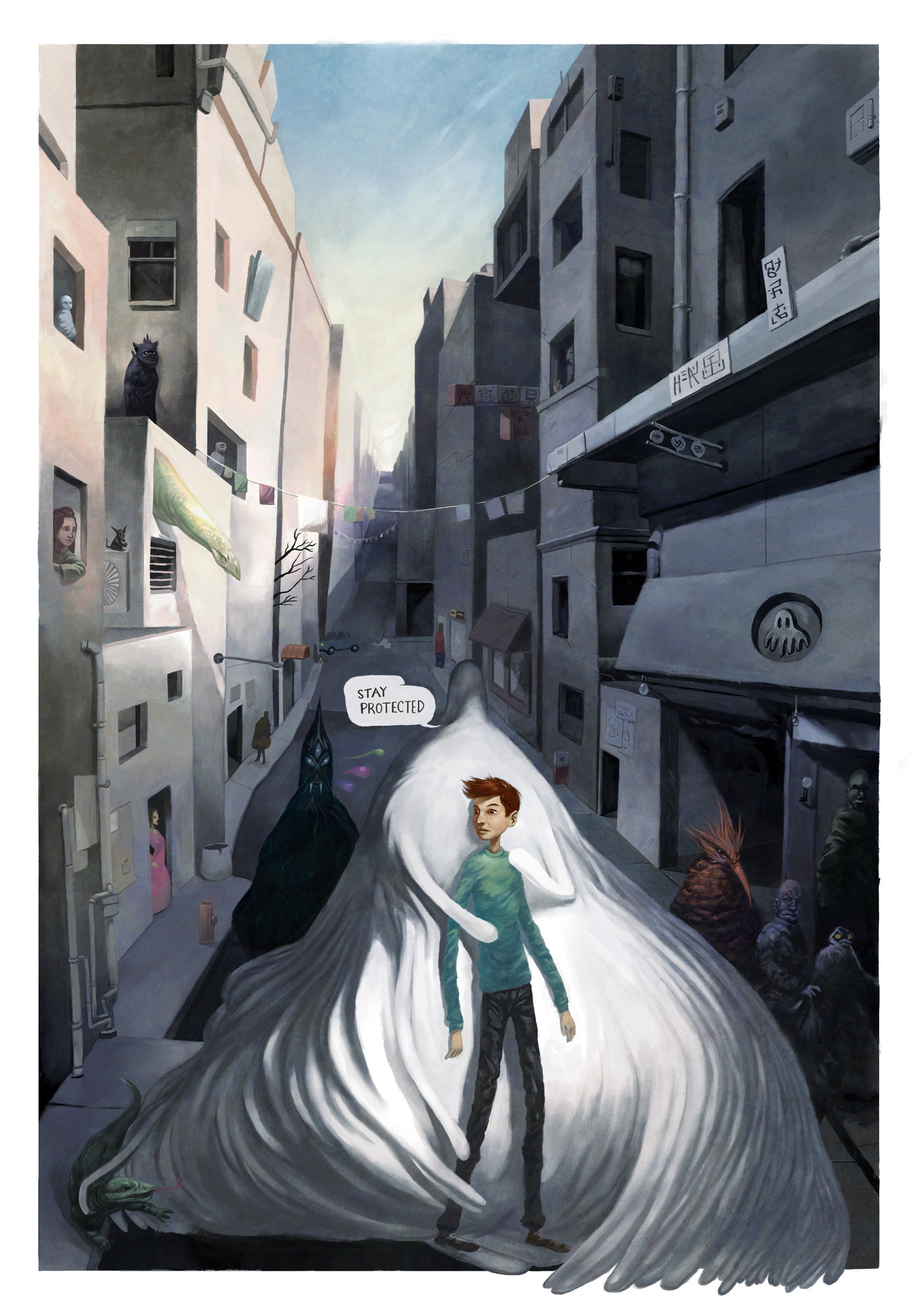 ArtStation - Stay Protected Painting