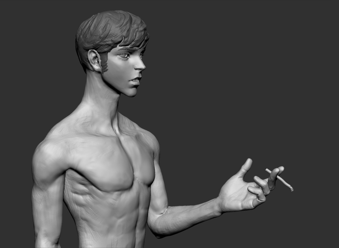 ArtStation - Smoking man