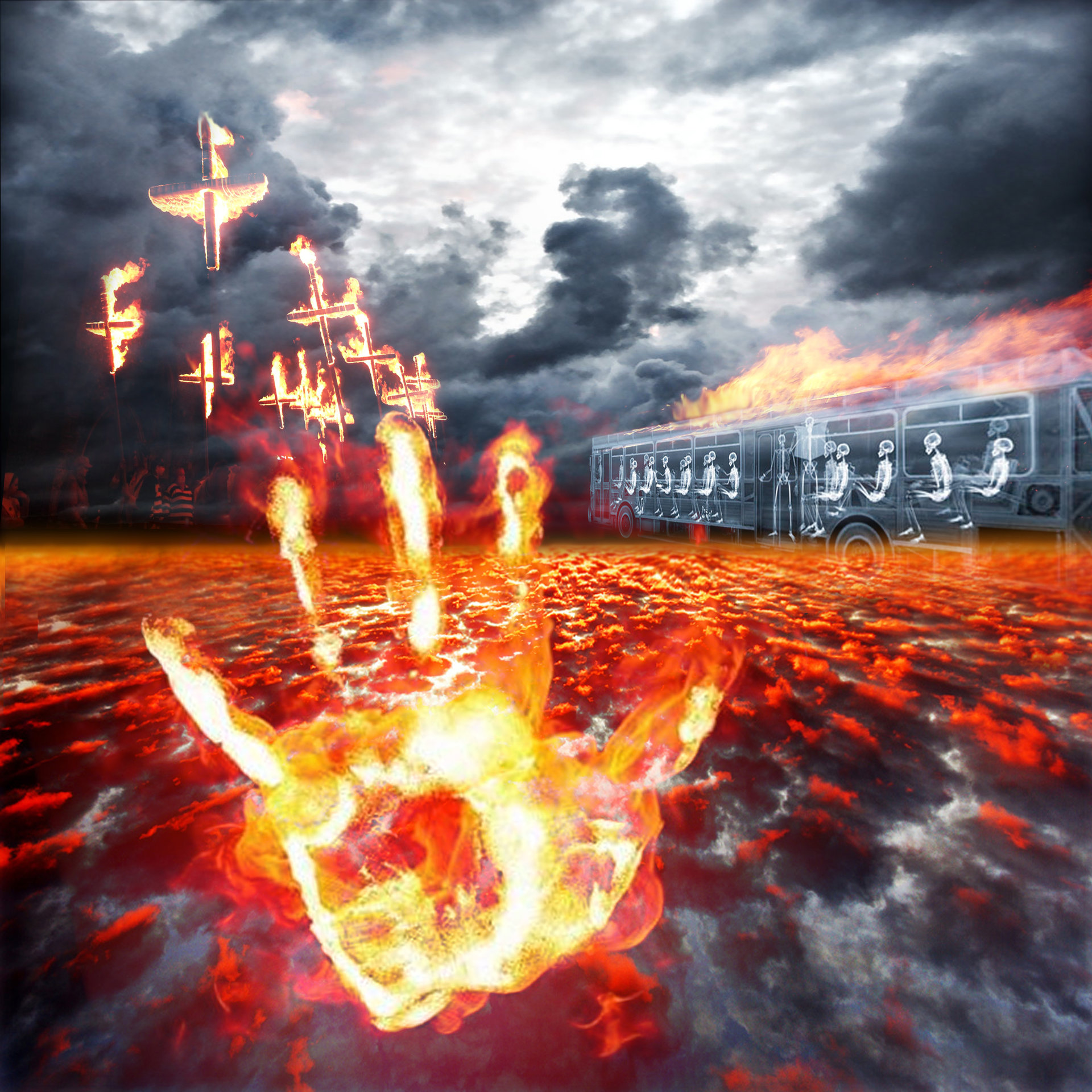 ArtStation - Bus ride to hell