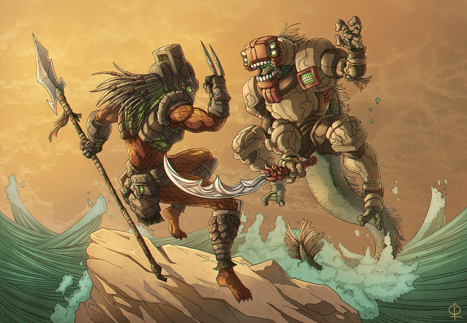 ArtStation - Predator vs Fish Thing