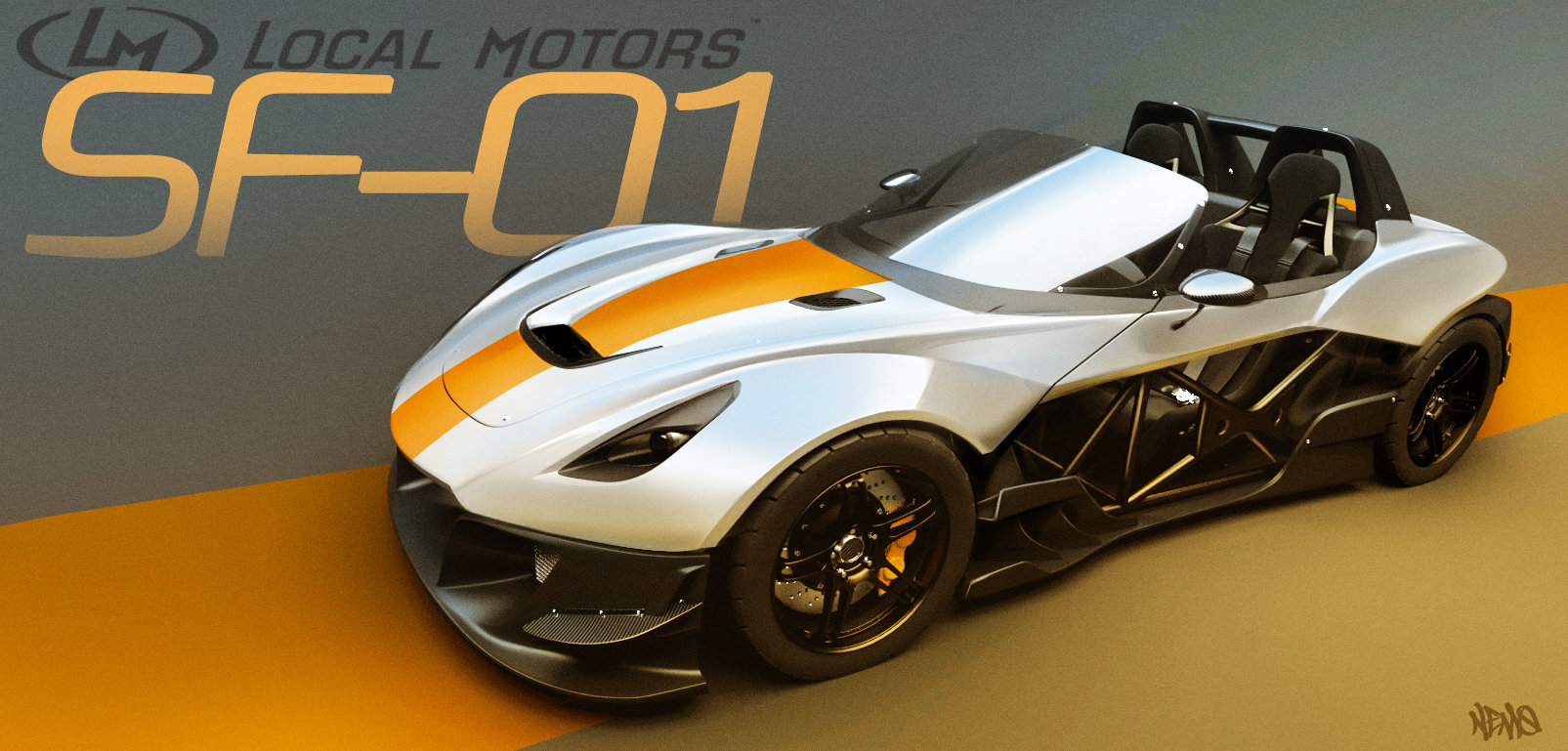 ArtStation - Local Motors SF-01 - 2D adjustment render by Nemo