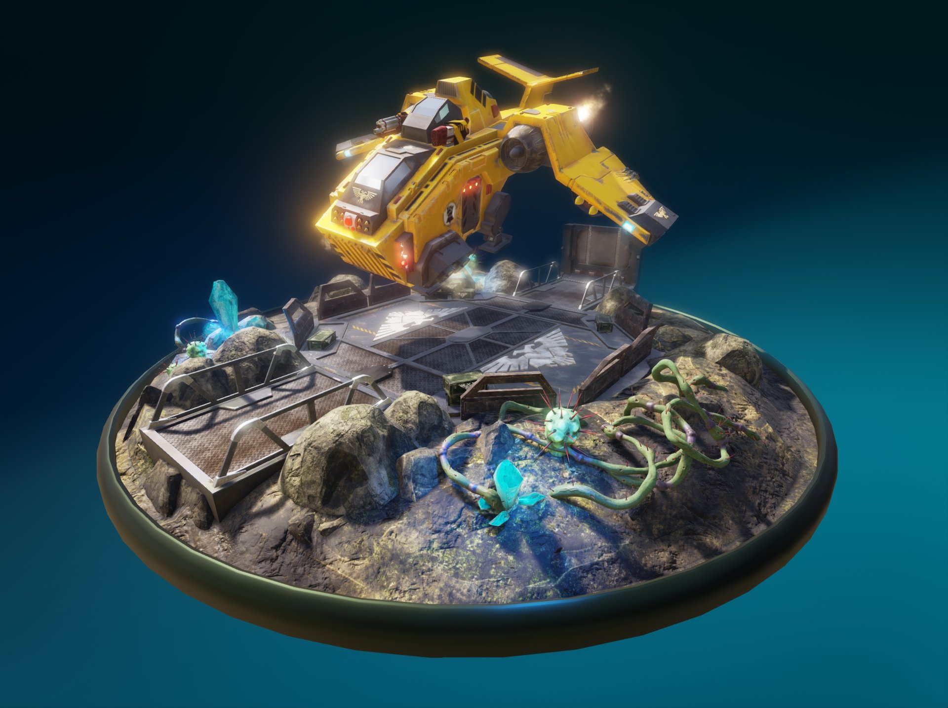 ArtStation - Stormraven Gunship scene, Philip Gilbert