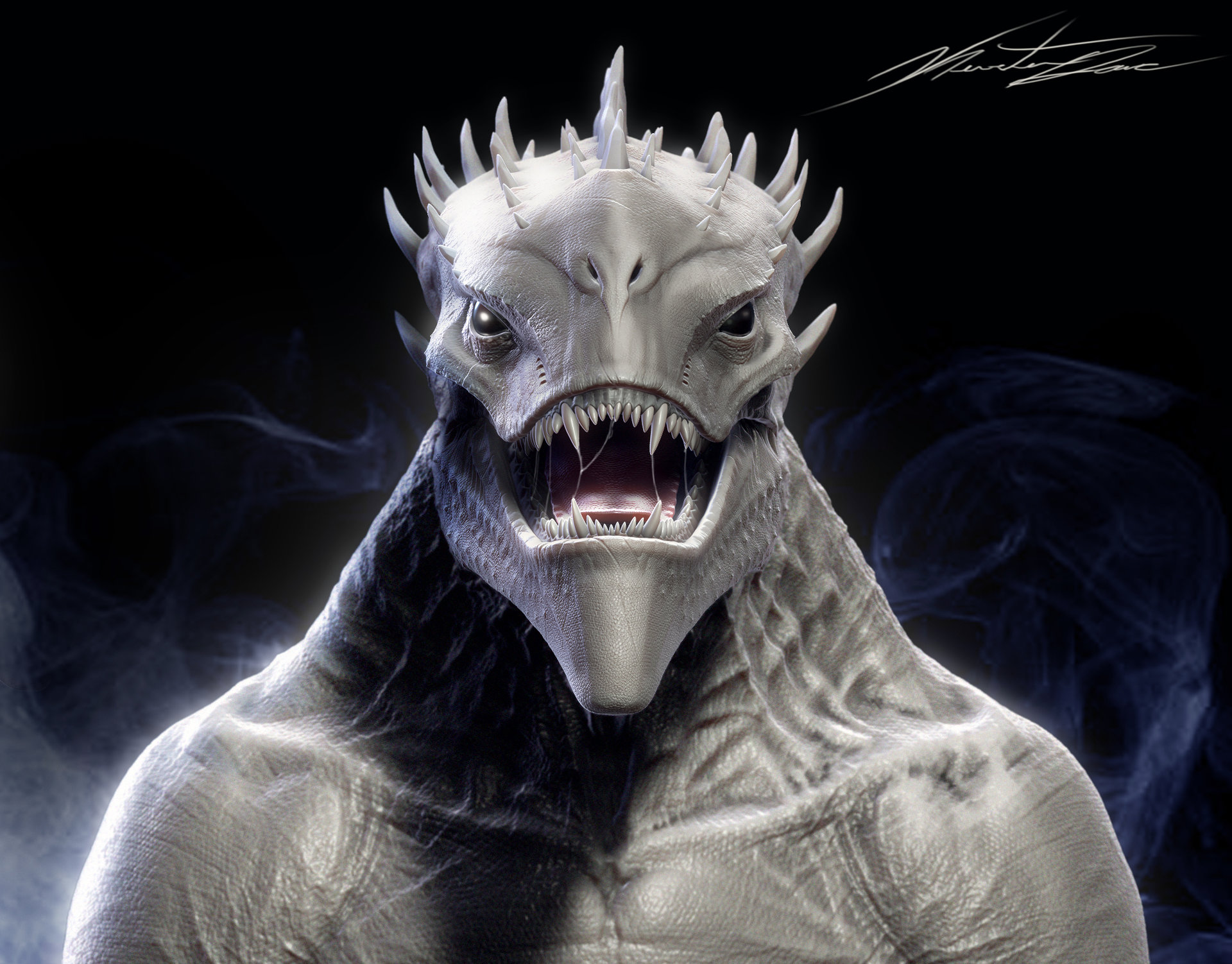 Kurtis Dawe - Lizard Alien Concept W.I.P