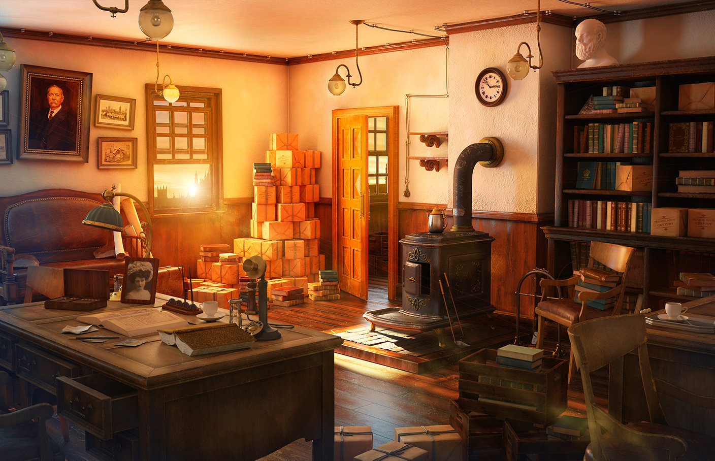 ArtStation - Office manager bookstore.