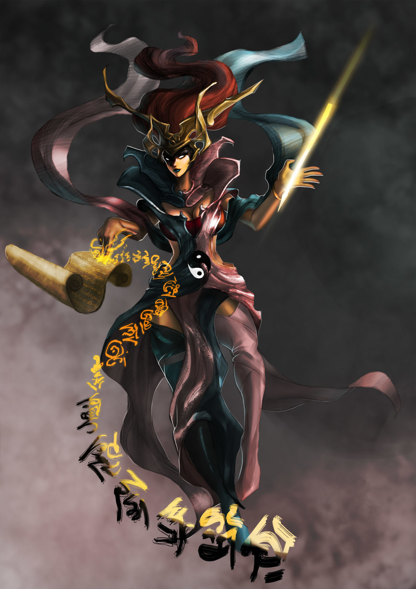 ArtStation - Yuan Yu the Yin Yang Goddess, Sheng Ism