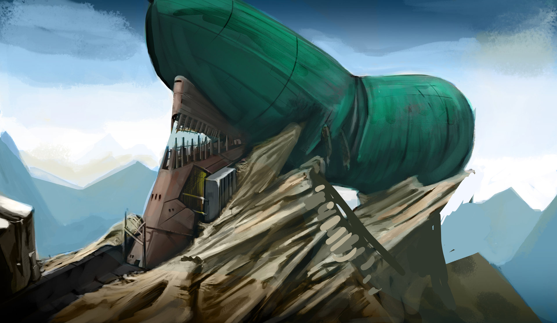 ArtStation - Environment Concept- Abandoned Villian Hide out