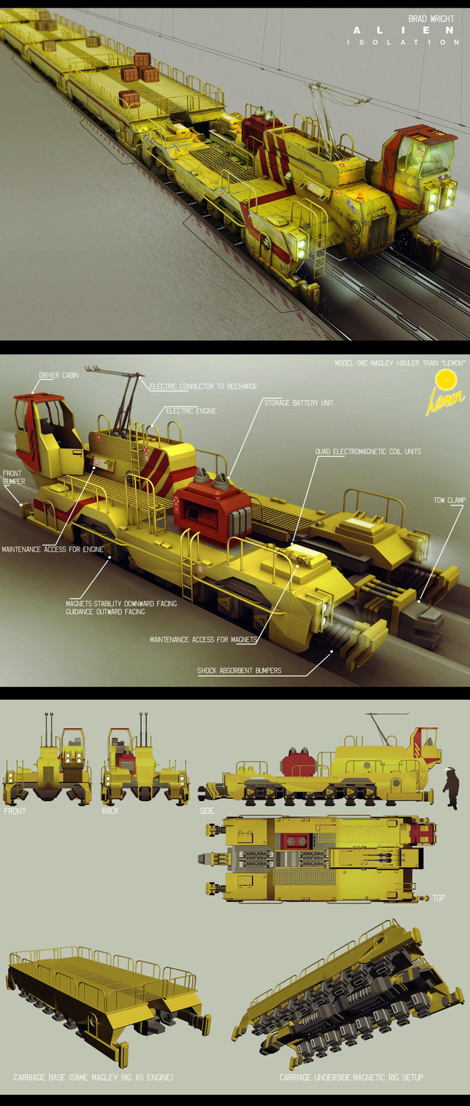 Brad Wright - Alien: Isolation_Train Concepts