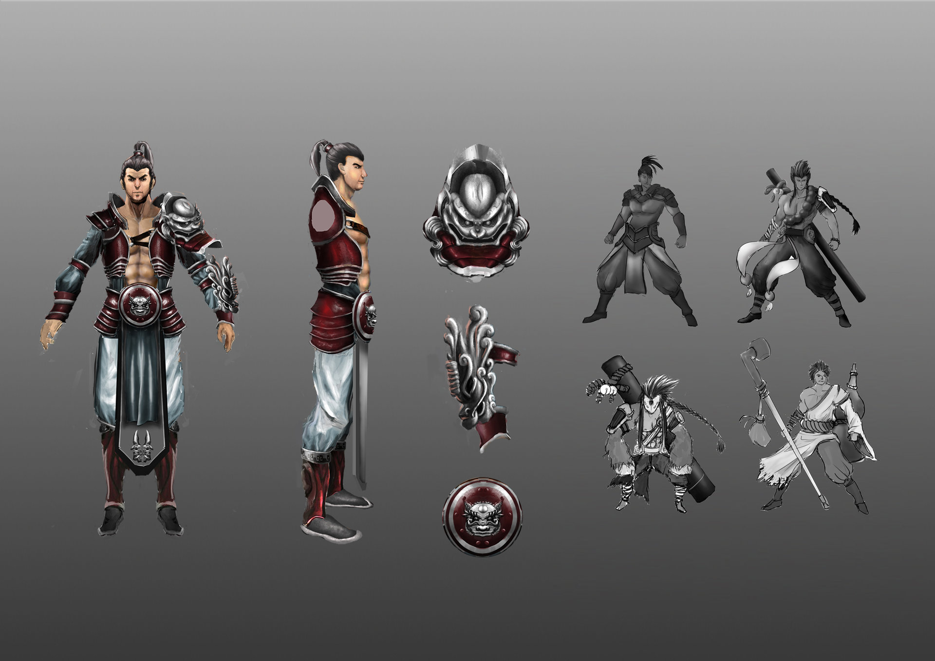 ArtStation - Battle Monks - Character Developement