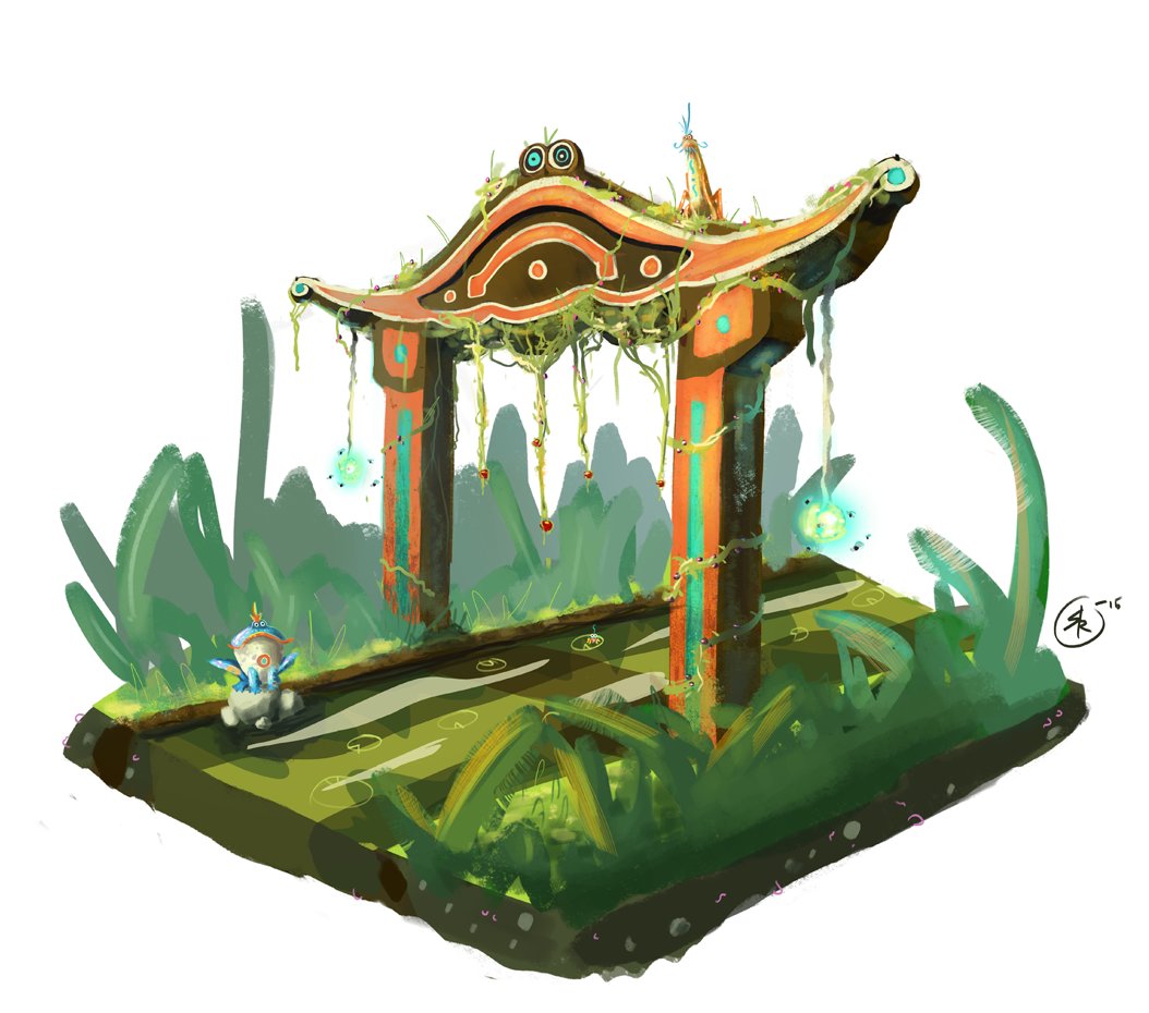ArtStation - Frog shrine.