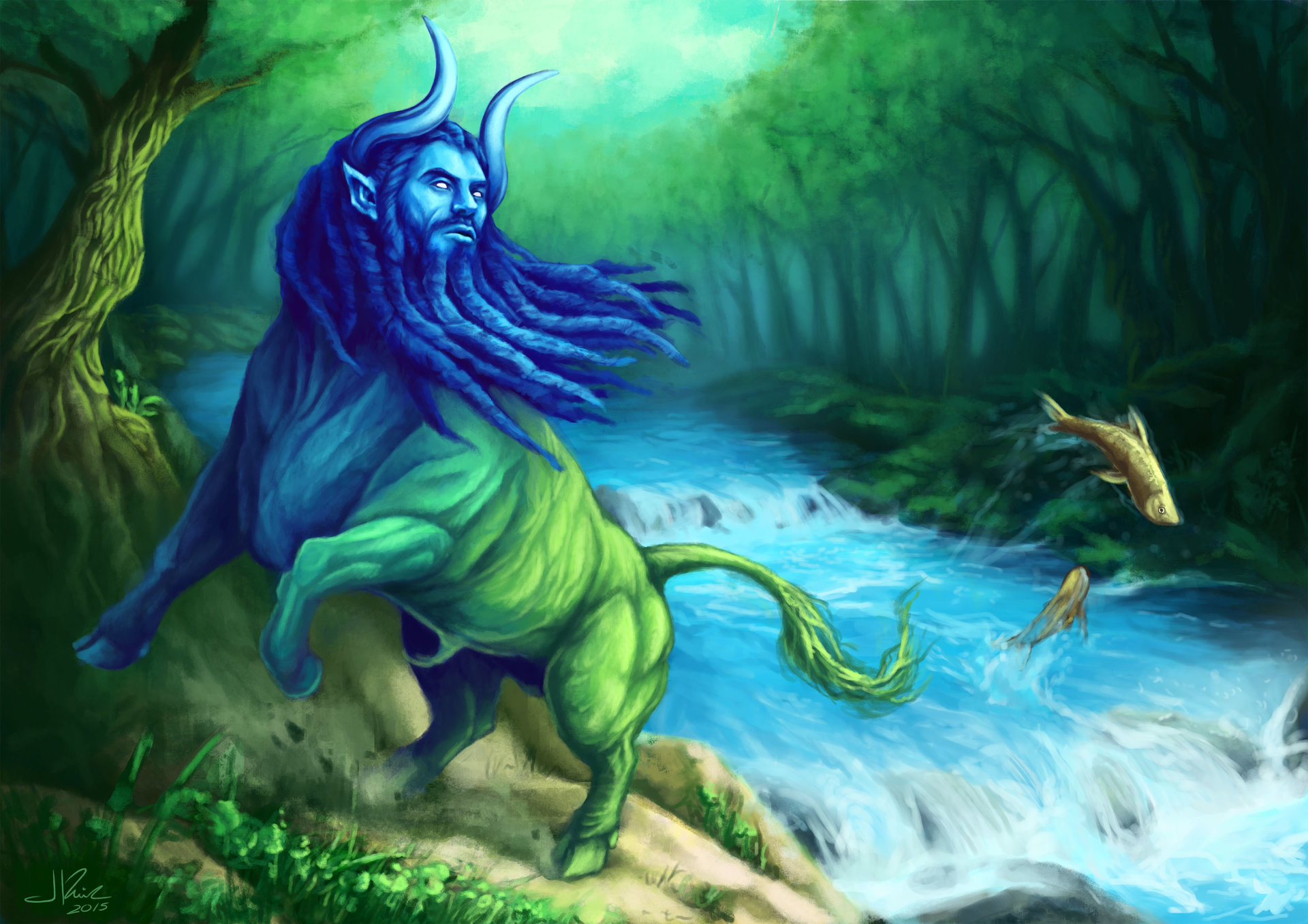 ArtStation - Aqueloo, God of the River