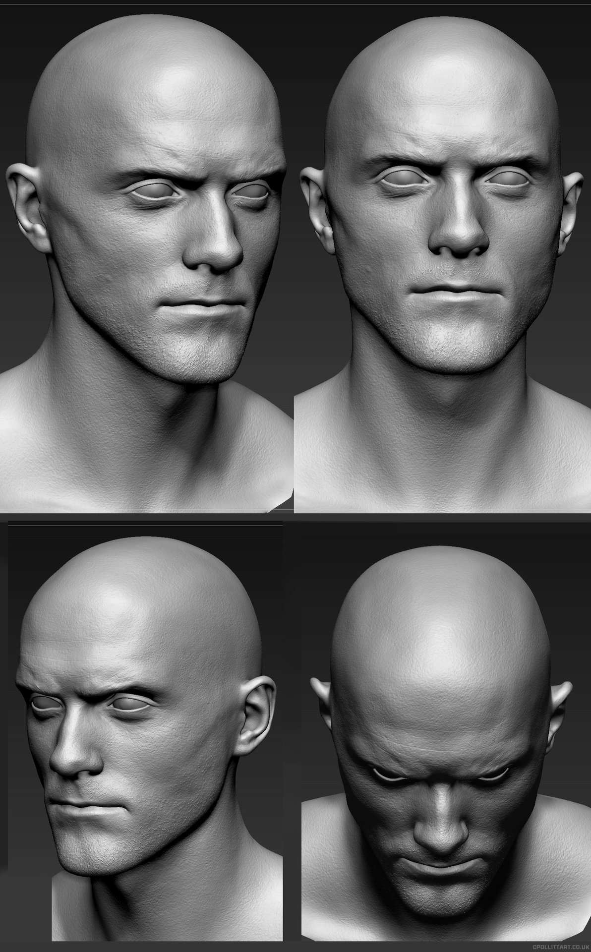 Chris Pollitt - SelfPortrait 2015 sculpt wip