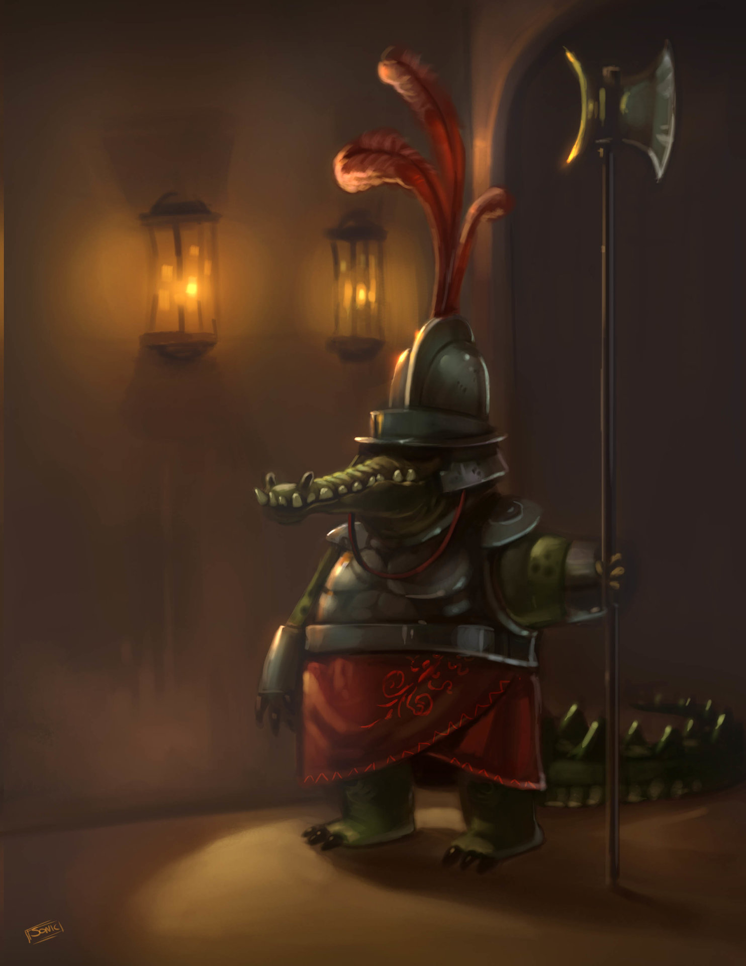 ArtStation - medieval crocodile