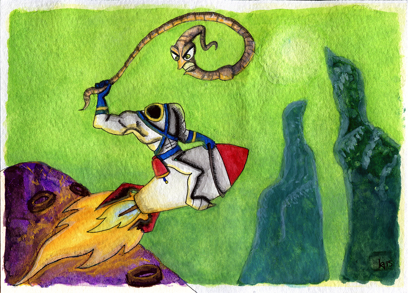 ArtStation - Earthworm Jim - Leaving New Junk City