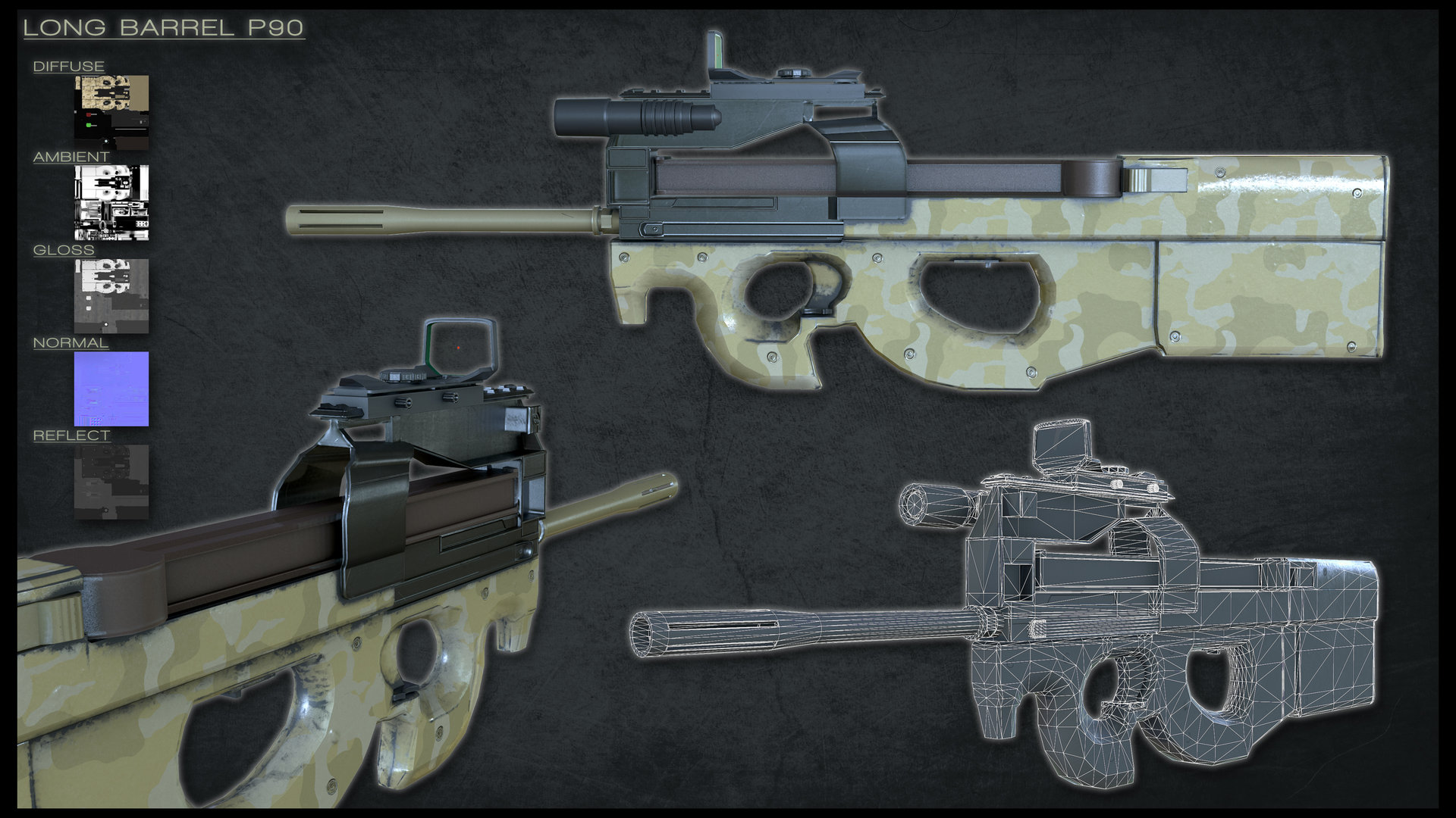 ArtStation - Long Barrel P90