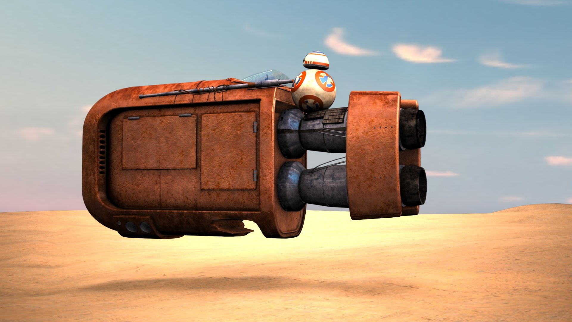 James Culley - Low Poly Assets - The Ball Droid Awakens Short Star Wars ...