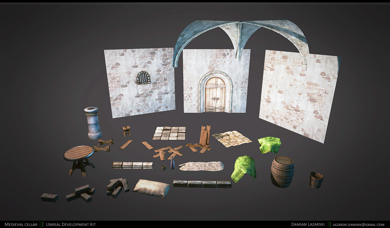ArtStation - Medieval cellar assets and textures