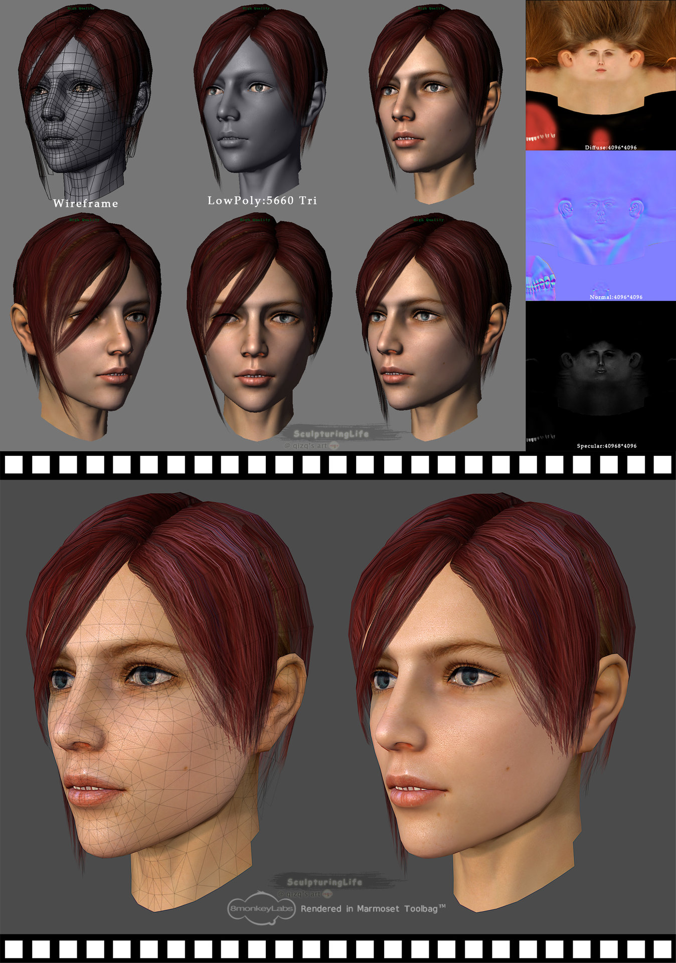 ArtStation - femal_head show