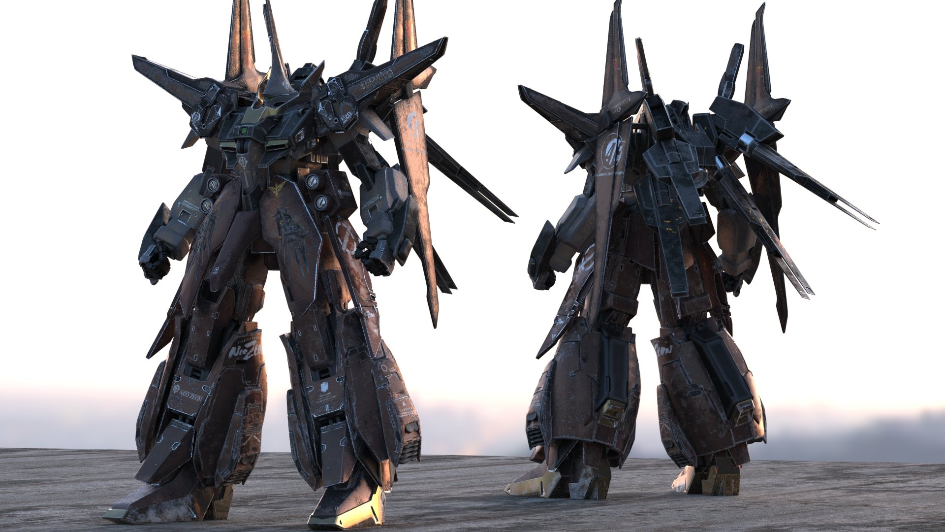 xavier enfruns - Gundams textured in Maxwell render and rendered in ...