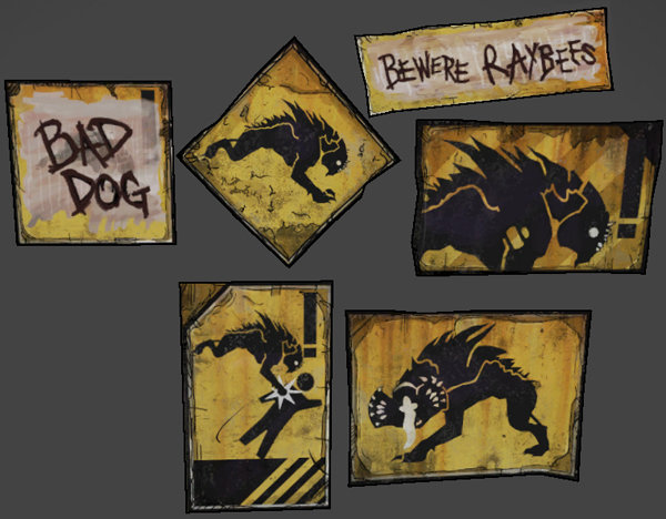 ArtStation - Borderlands 2 Skag Signs