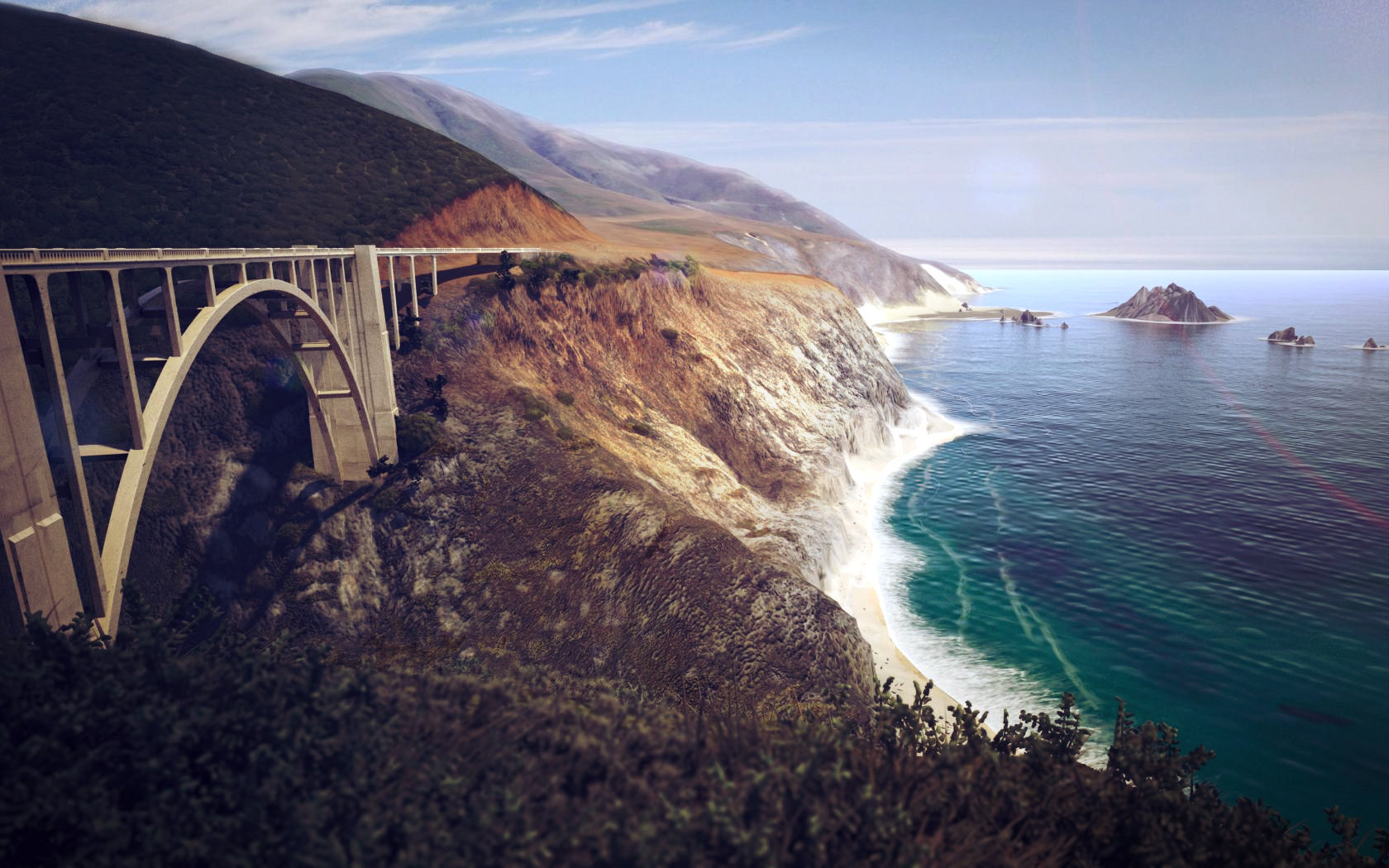 ArtStation - Bixby Bridge