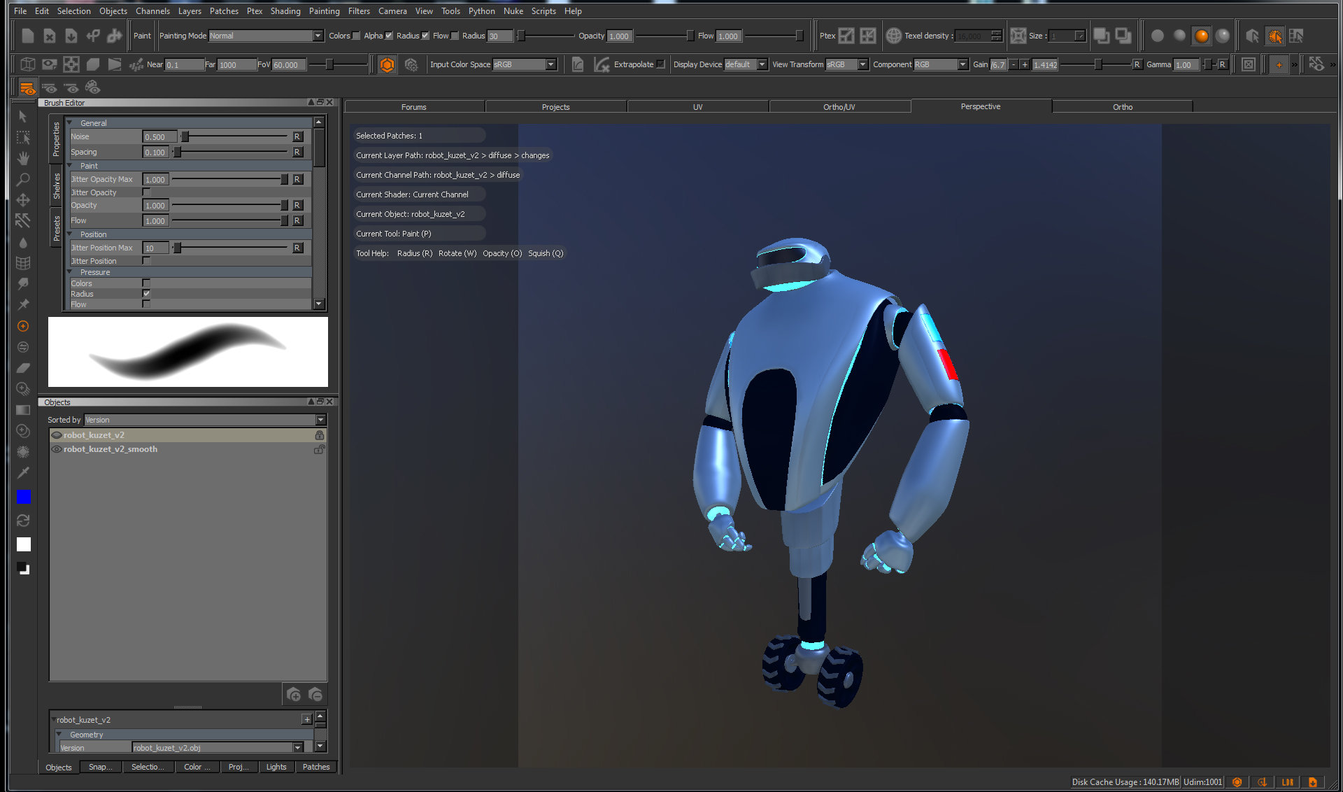 ArtStation - texture for robot guide in Mari