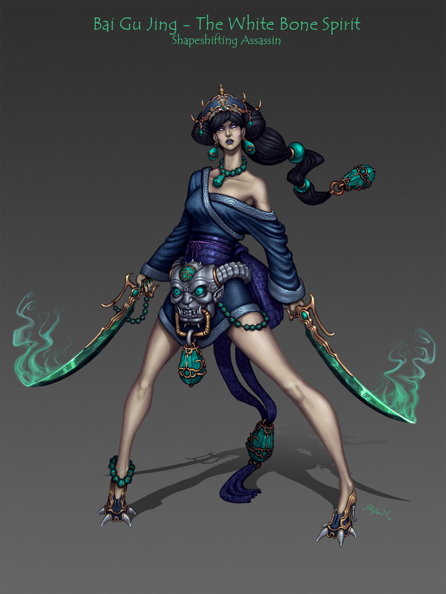 [God Concept] Bai Gu Jing, The White Bone Demoness : r/Smite