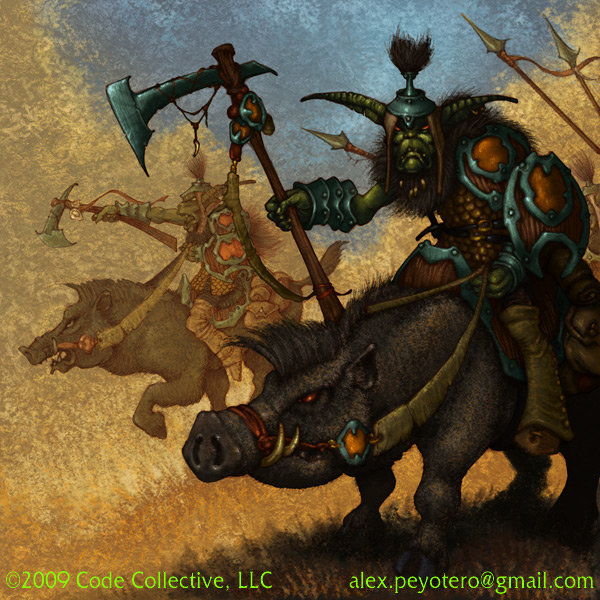 ArtStation - Boar Riders