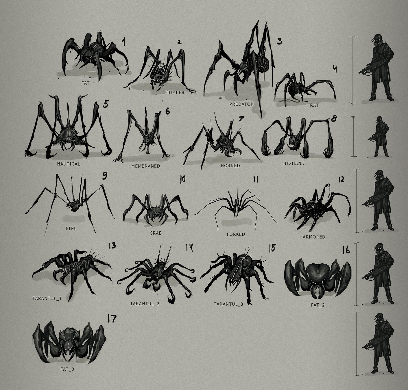 ArtStation - Spiderling concept evolution