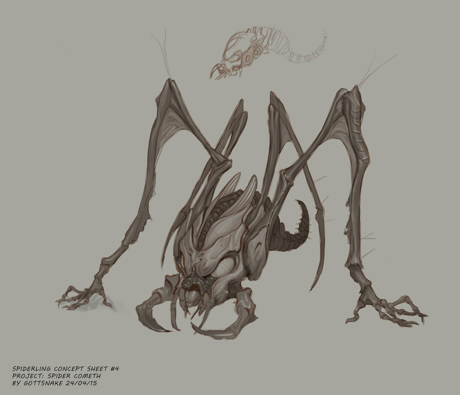 Eugene Gottsnake - Spiderling concept evolution