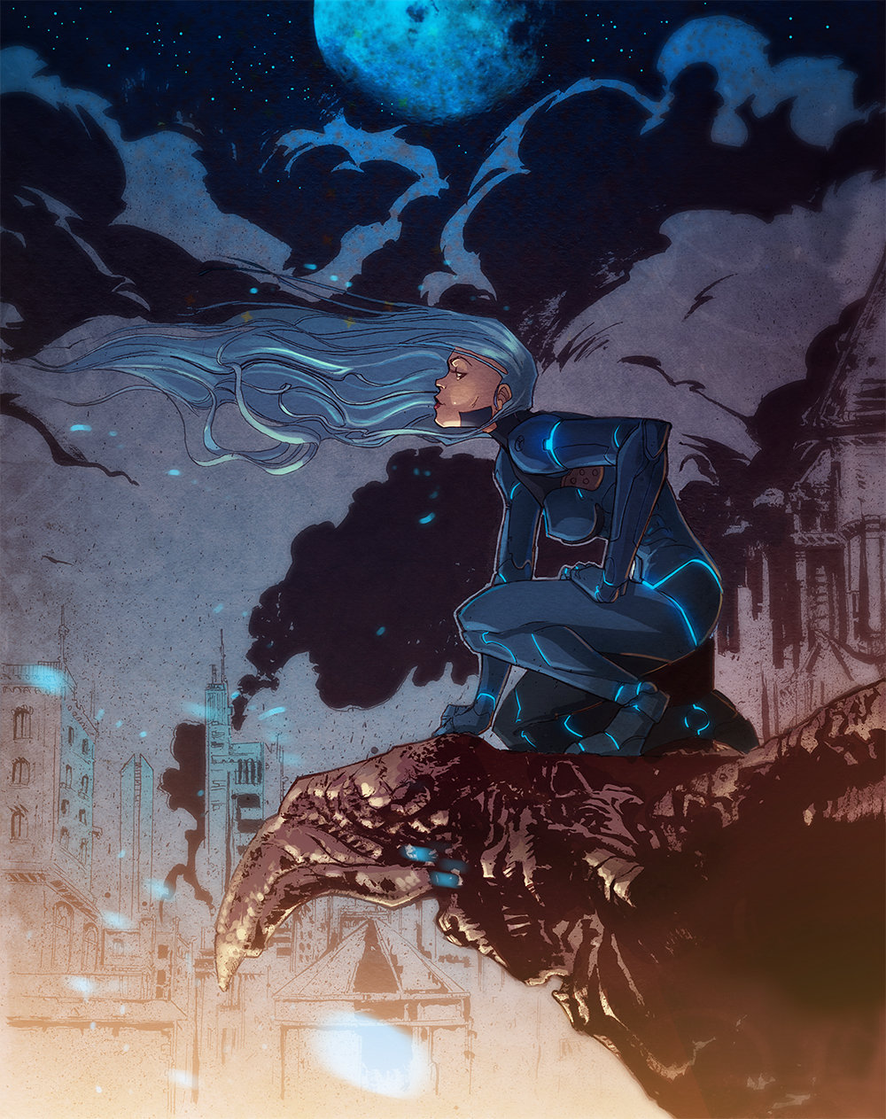 ArtStation - Eve on Rooftop