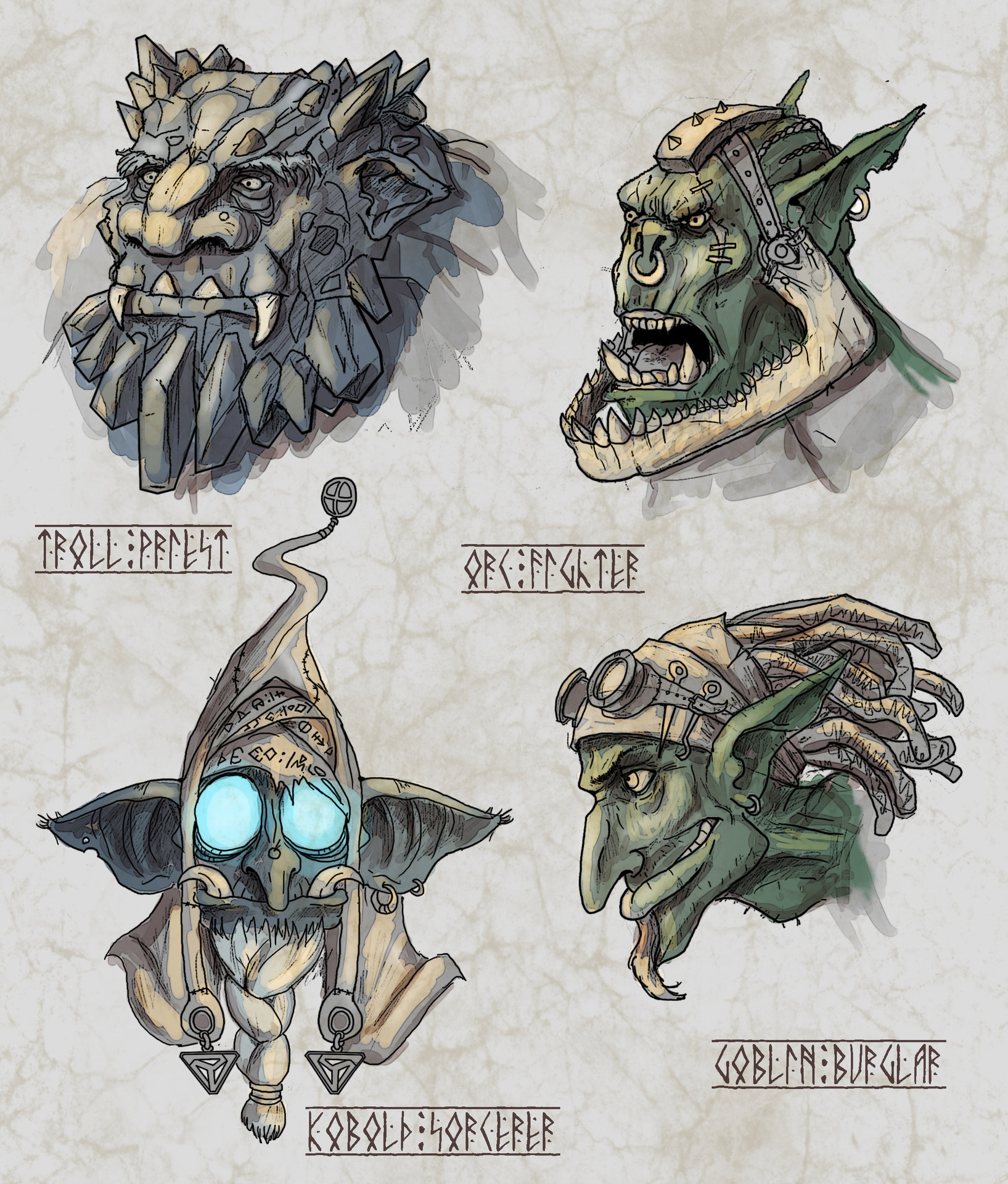 ArtStation - Fantasy characters sketches, Andrey Kovalev