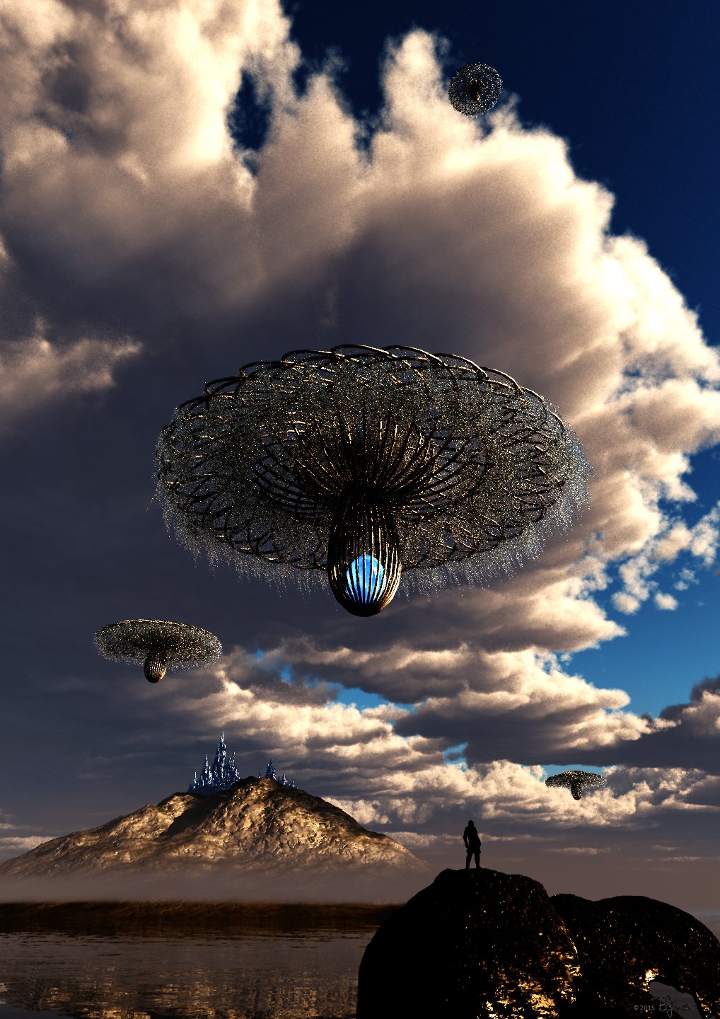 ArtStation - Crystal ships in dark skies