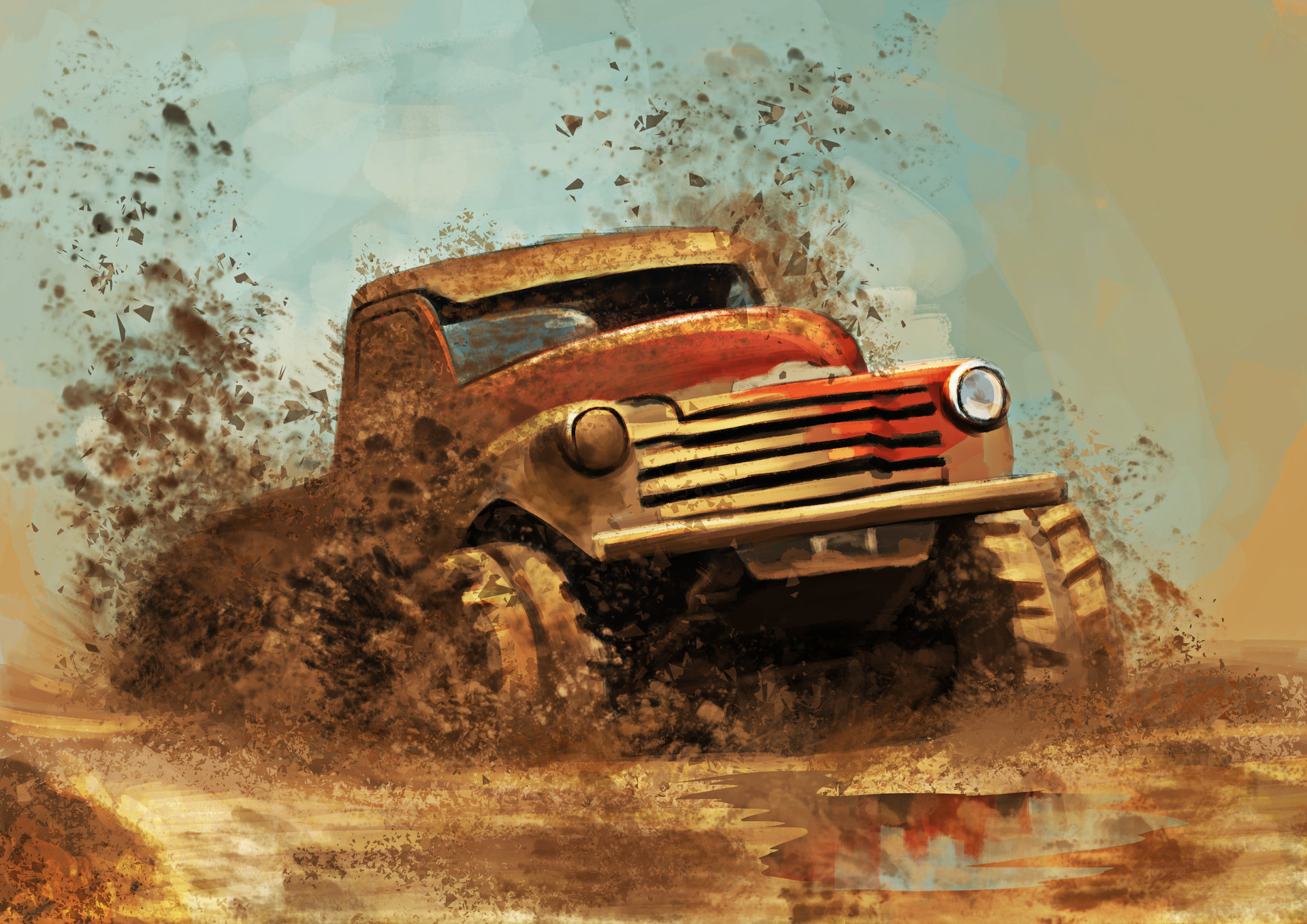 ArtStation - Mudding Truck