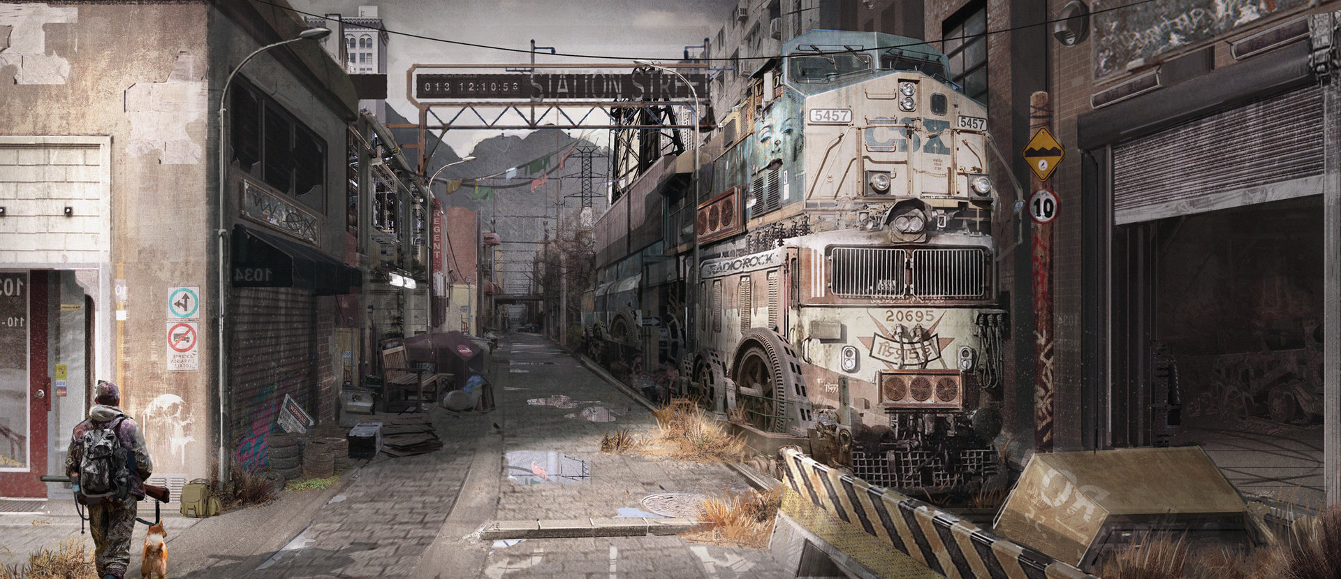 ArtStation - STATION TOWN AFTER THE WAR