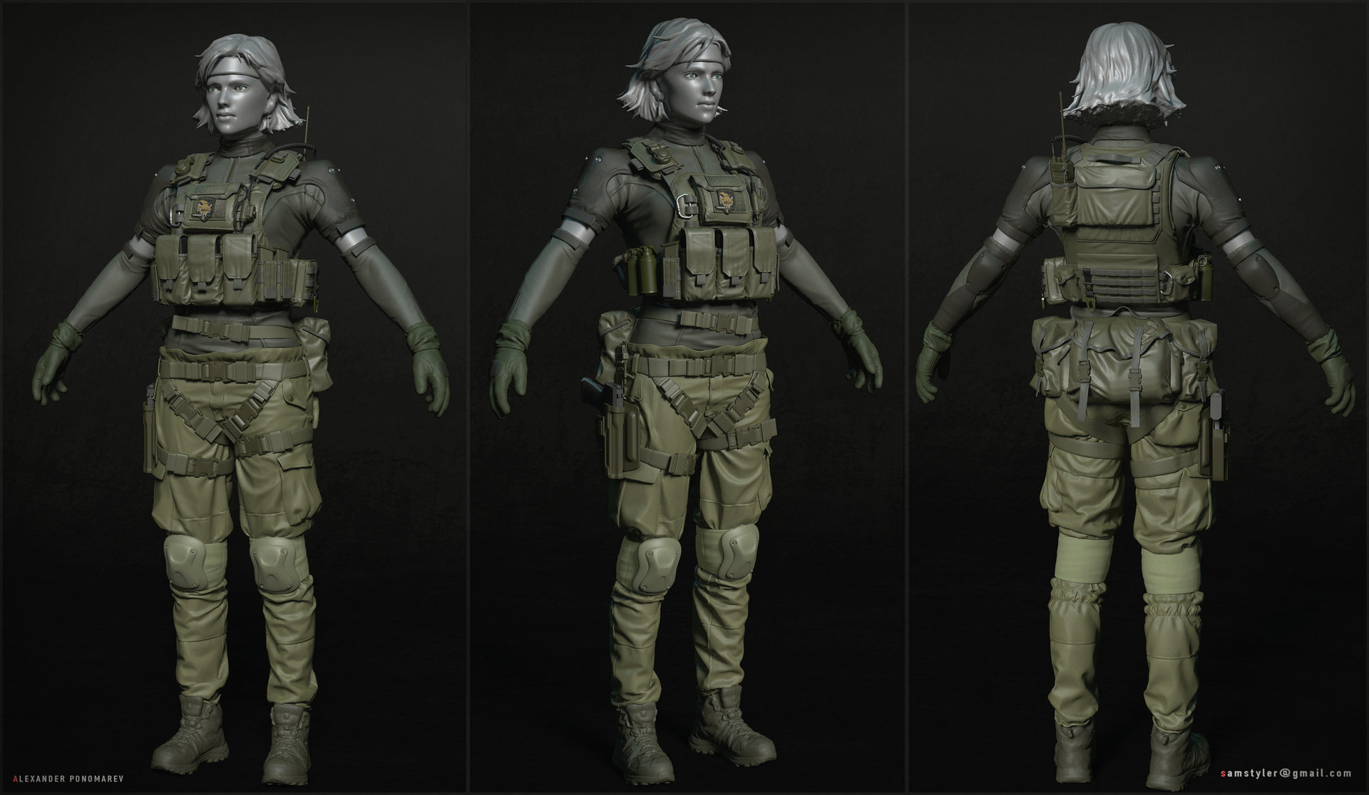 Alex Ponomarev - Meryl Silverburgh (Metal Gear Solid fan art)