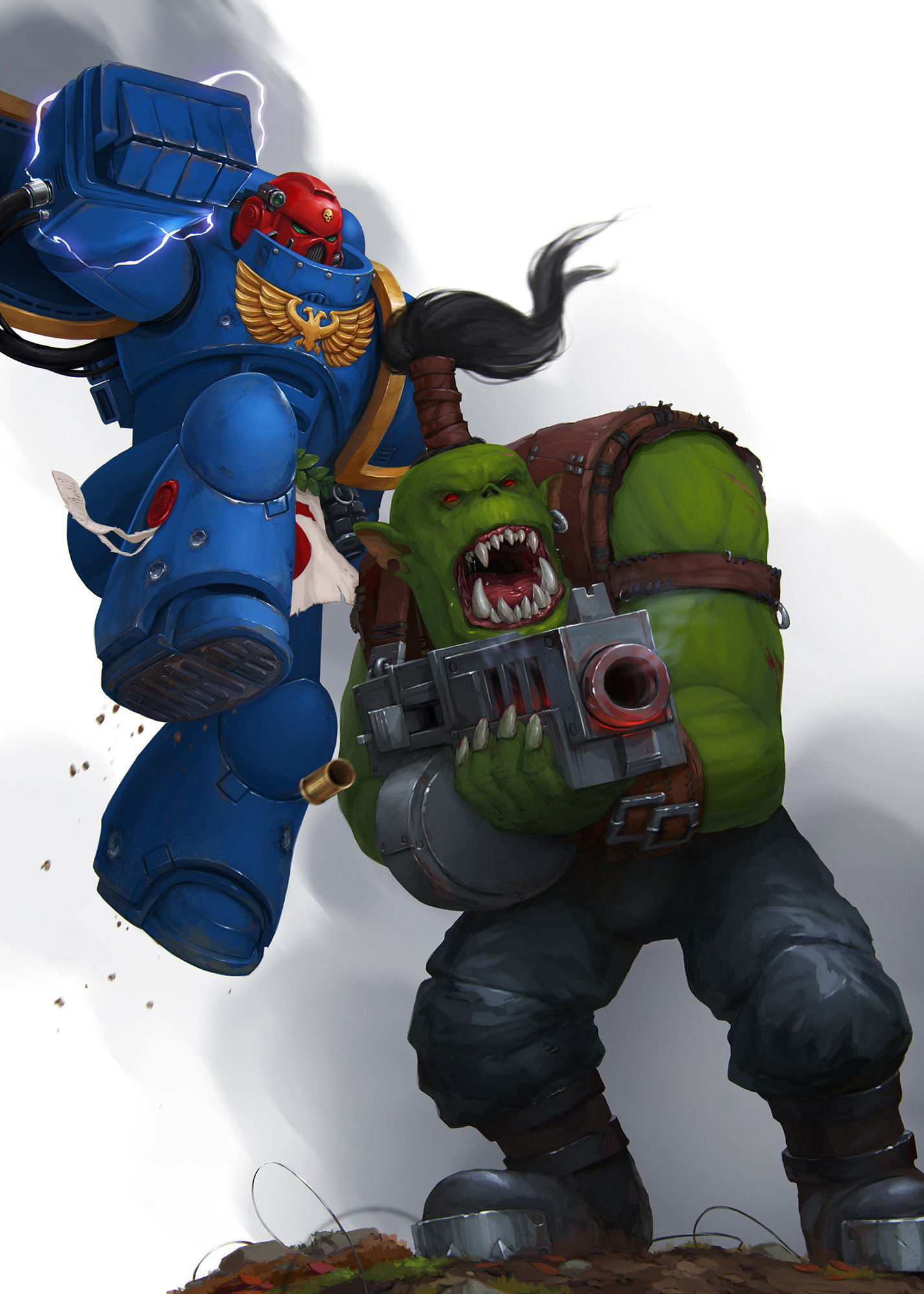 ArtStation - ultramarines vs orcs