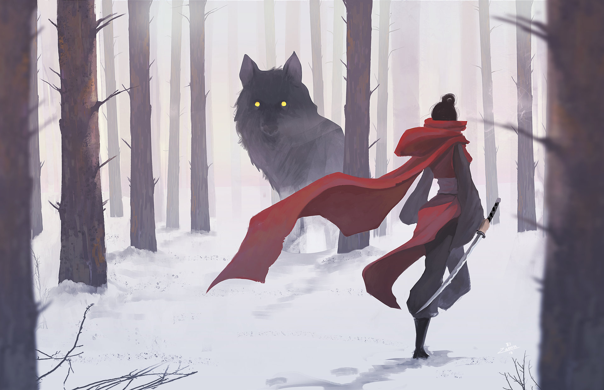 ArtStation - She & the Wolf
