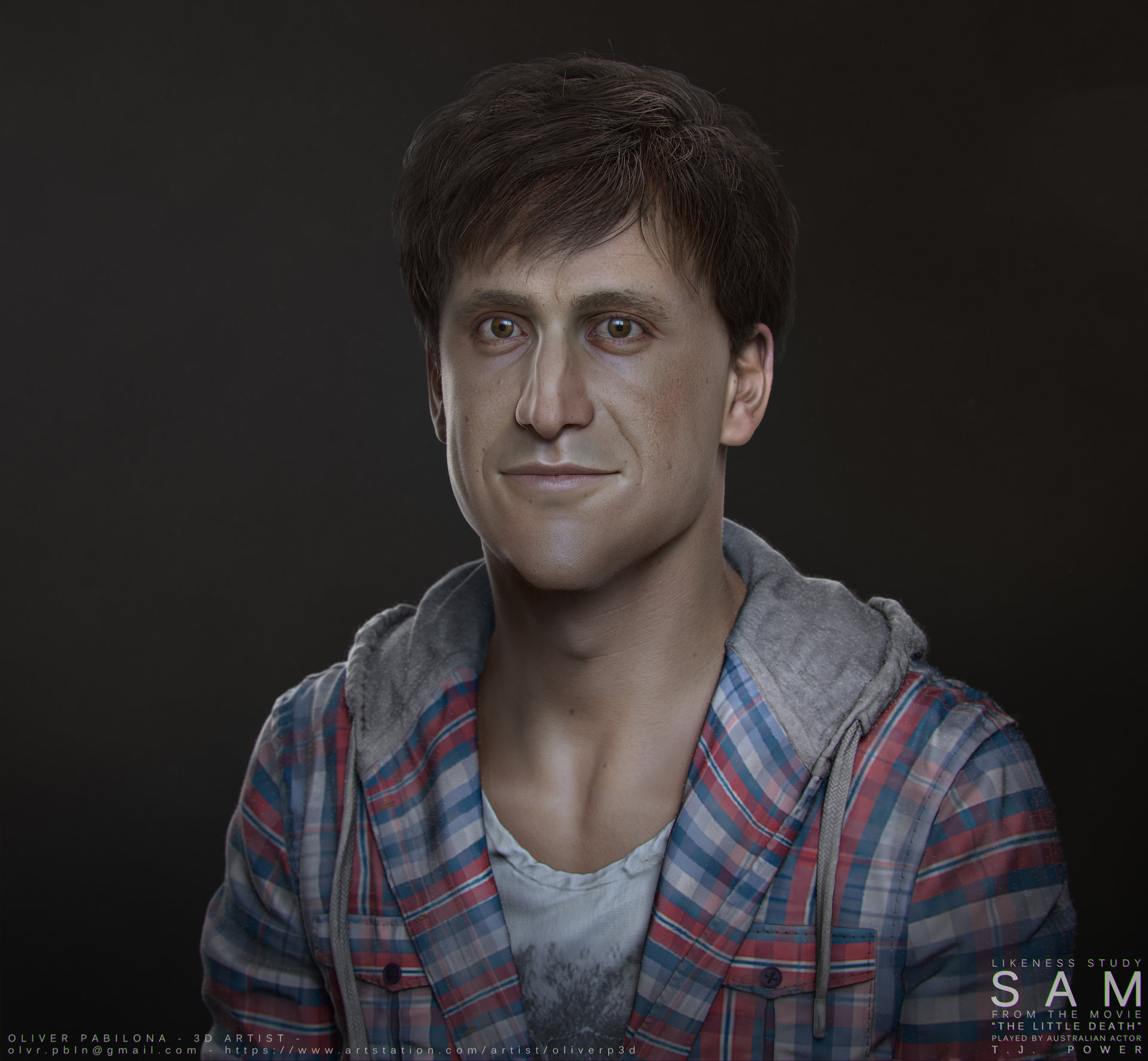 ArtStation - Likeness Study - "Sam" - played by Australian Actor "TJ Power"
