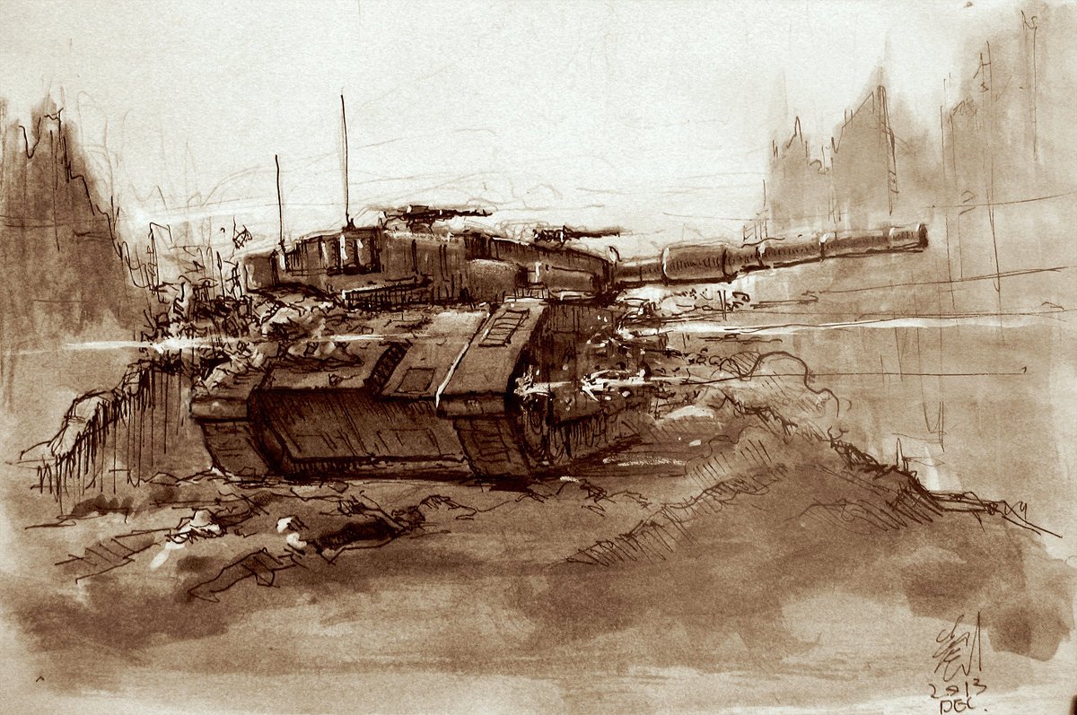 ArtStation - Tank sketch