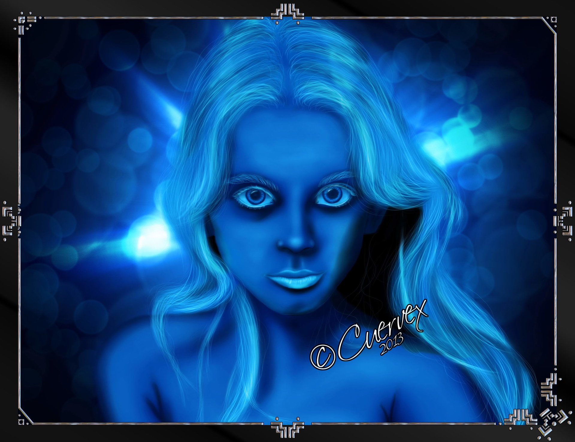 ArtStation - Blue Girl Portrait