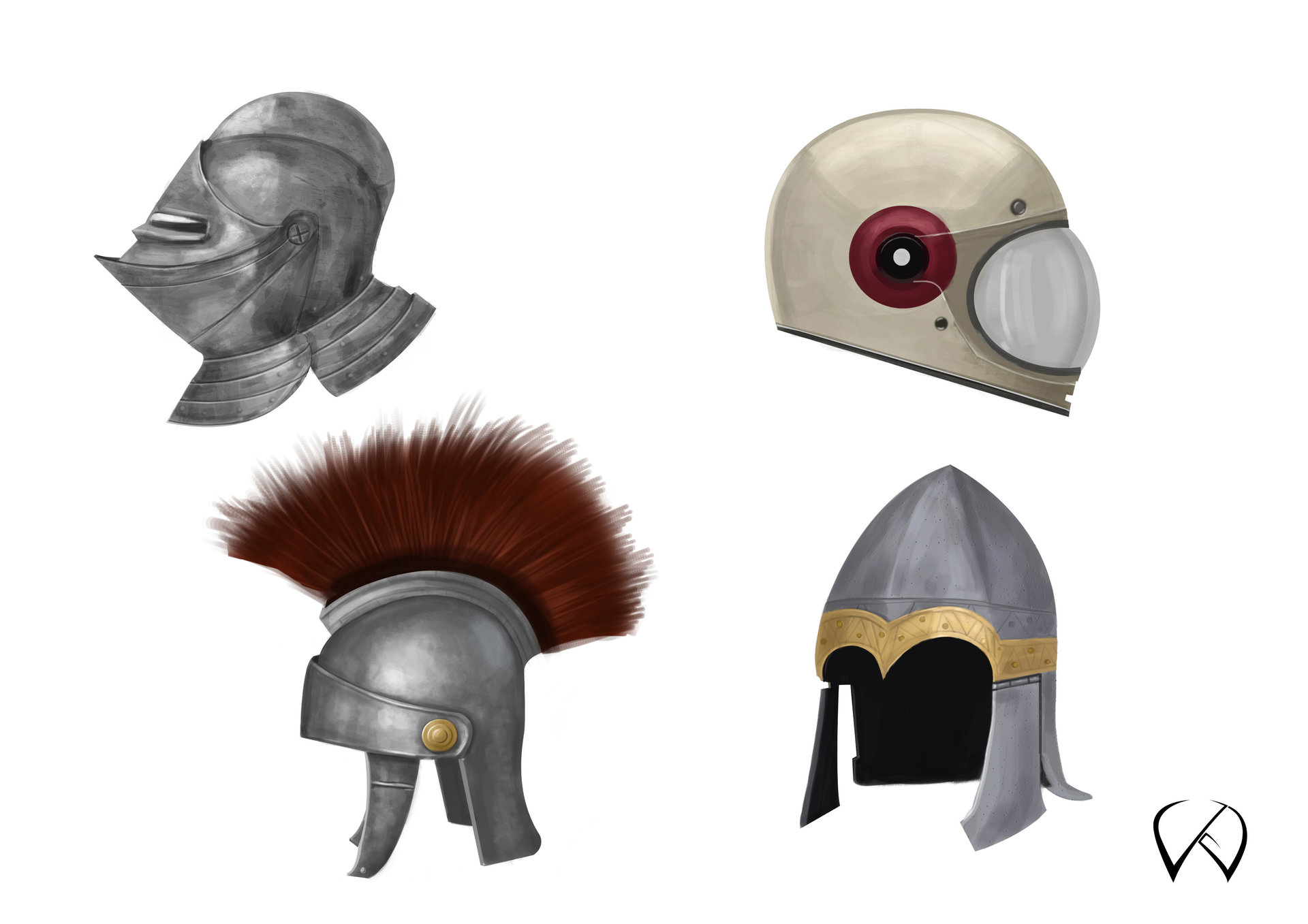 ArtStation - helmet study