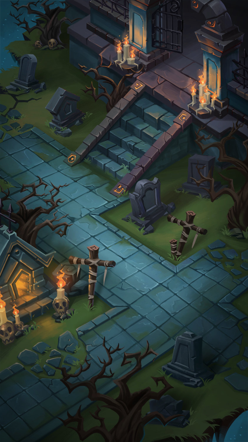 ArtStation - Little graveyard_A backgroud test