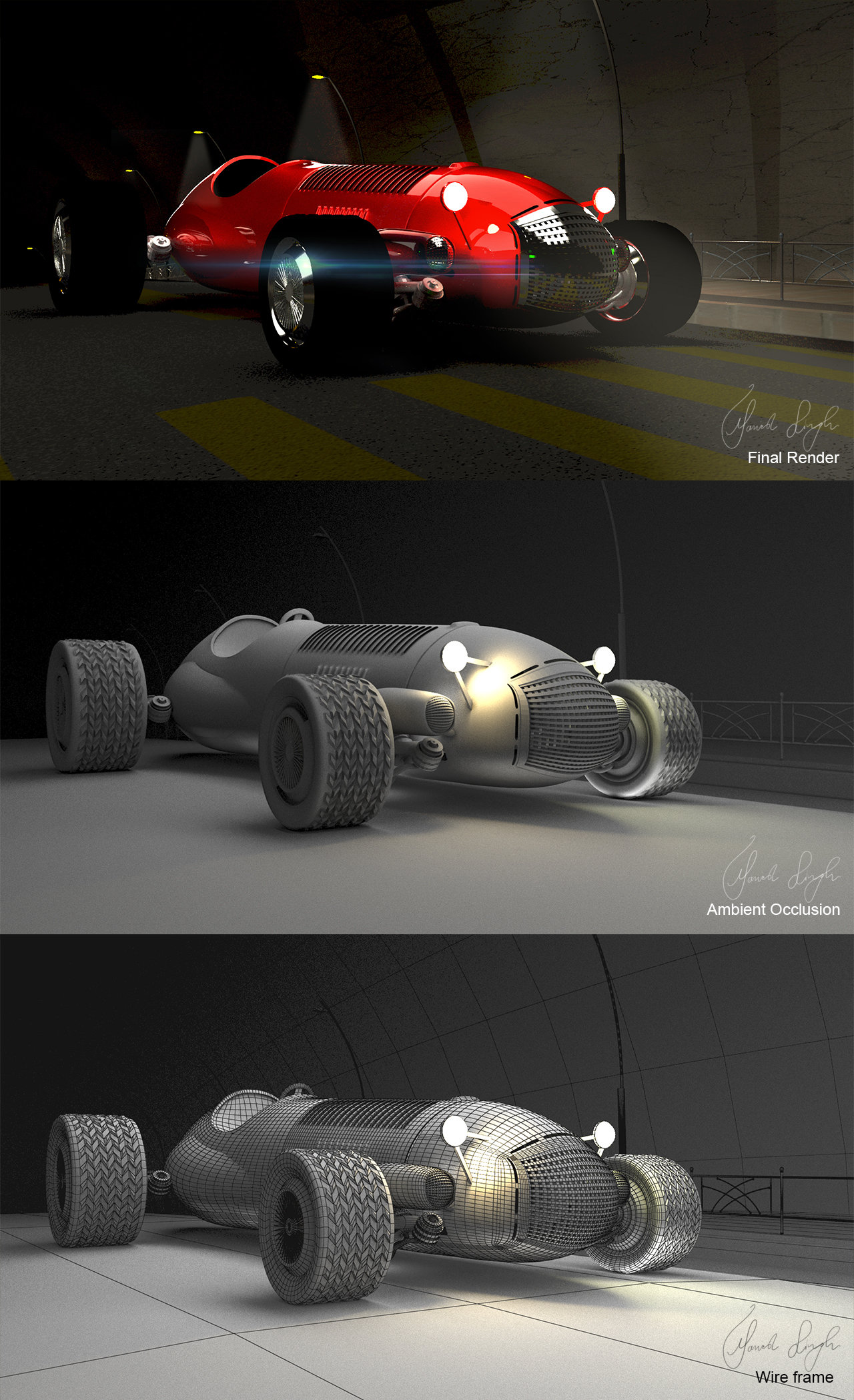 ArtStation - Alfa Romeo 12c (render passes)