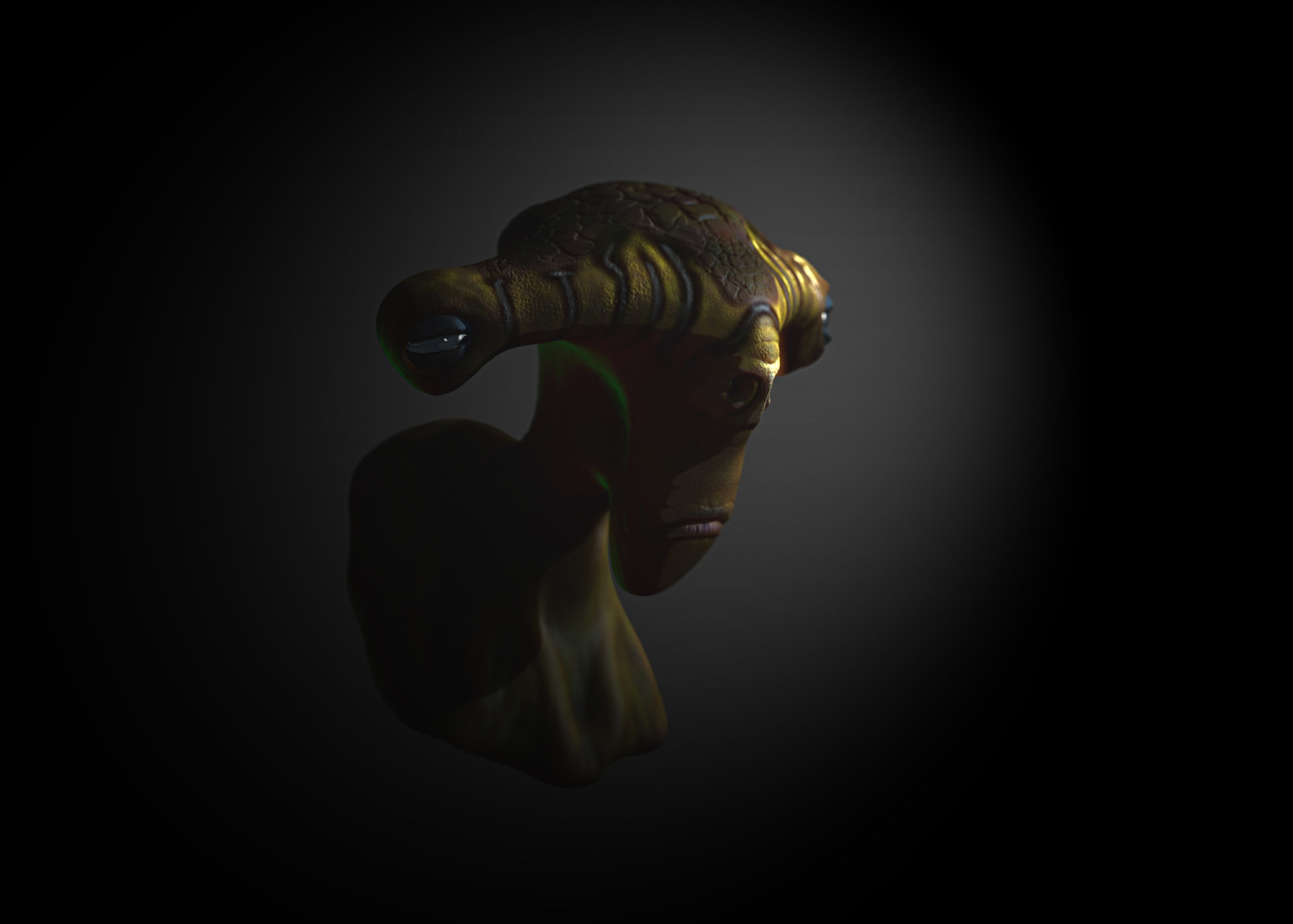 ArtStation - Alien Bust Sculpture