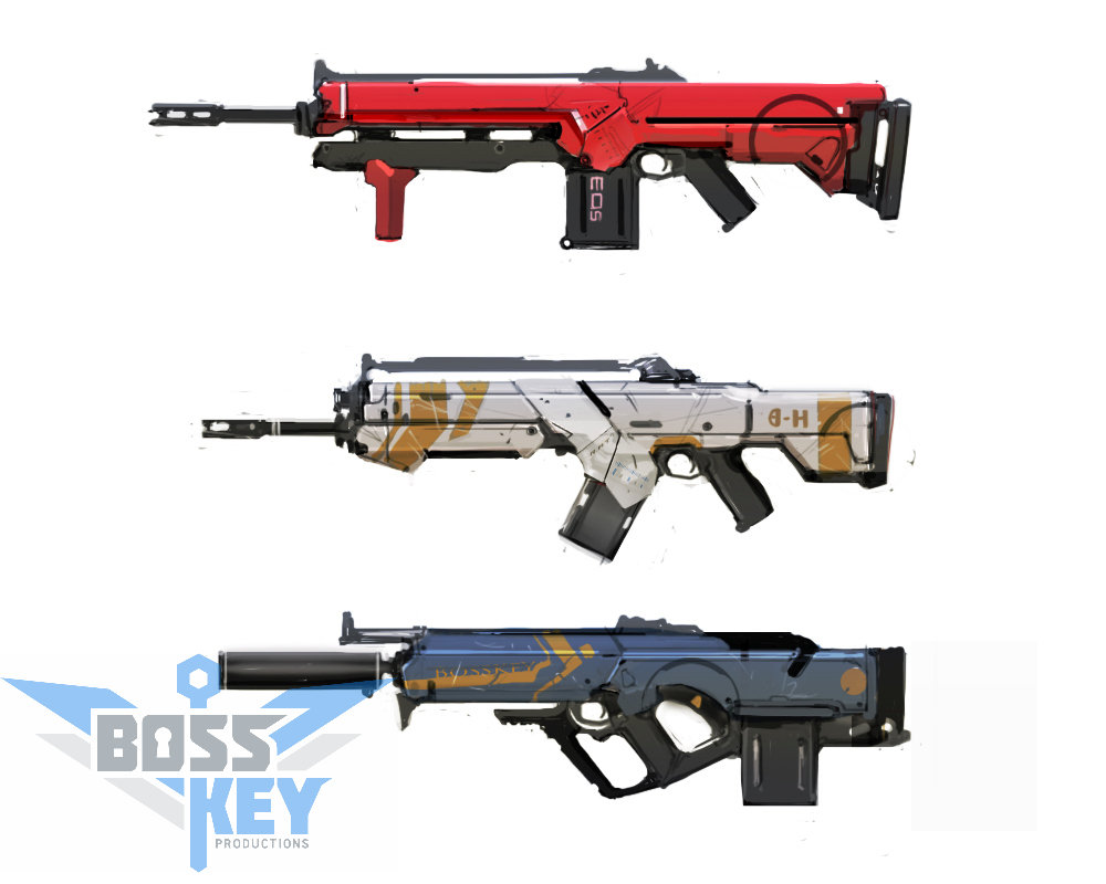 ArtStation - Project BlueStreak Aerator Assault Rifle Concept Set